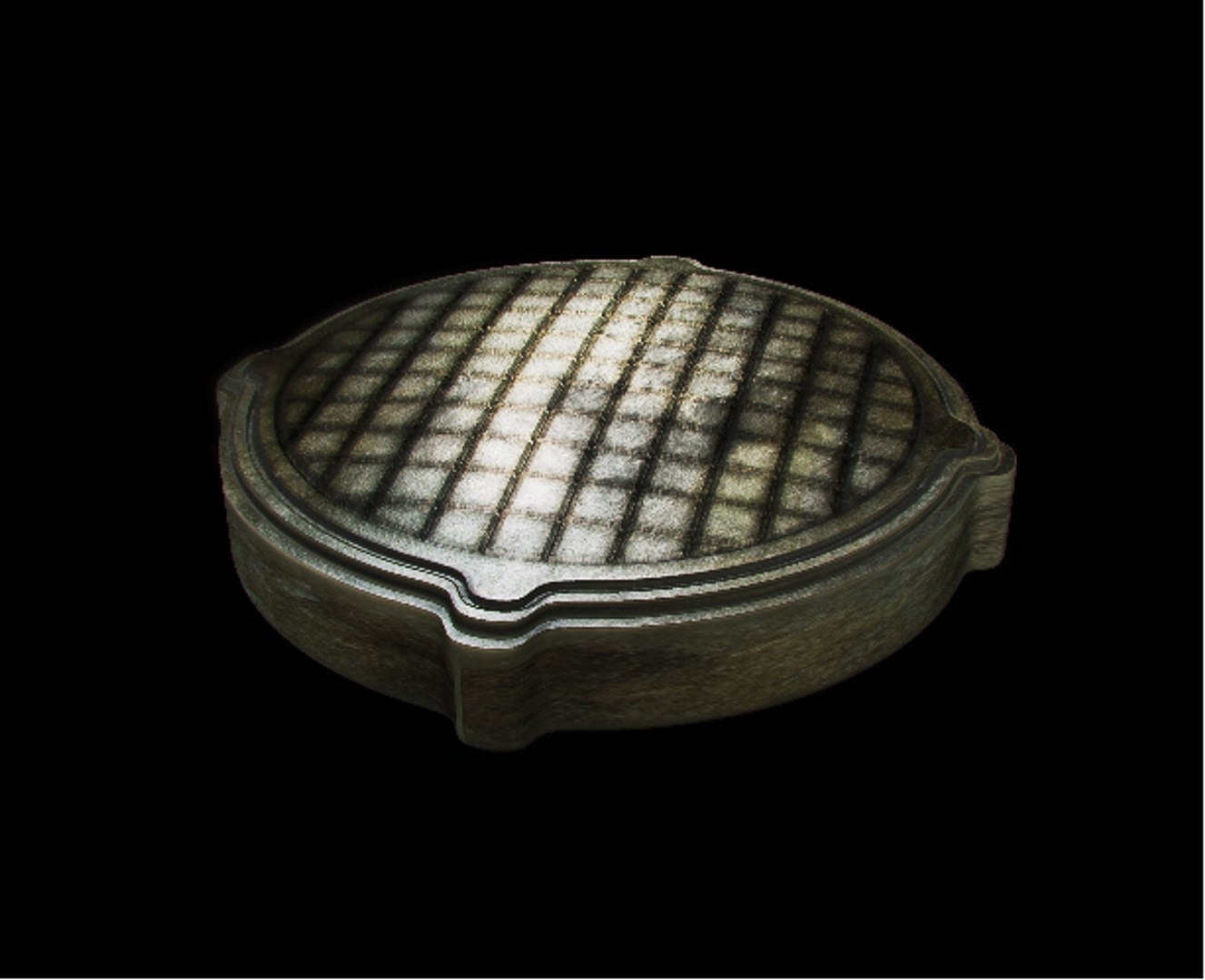 Street Sewer Lid Obj