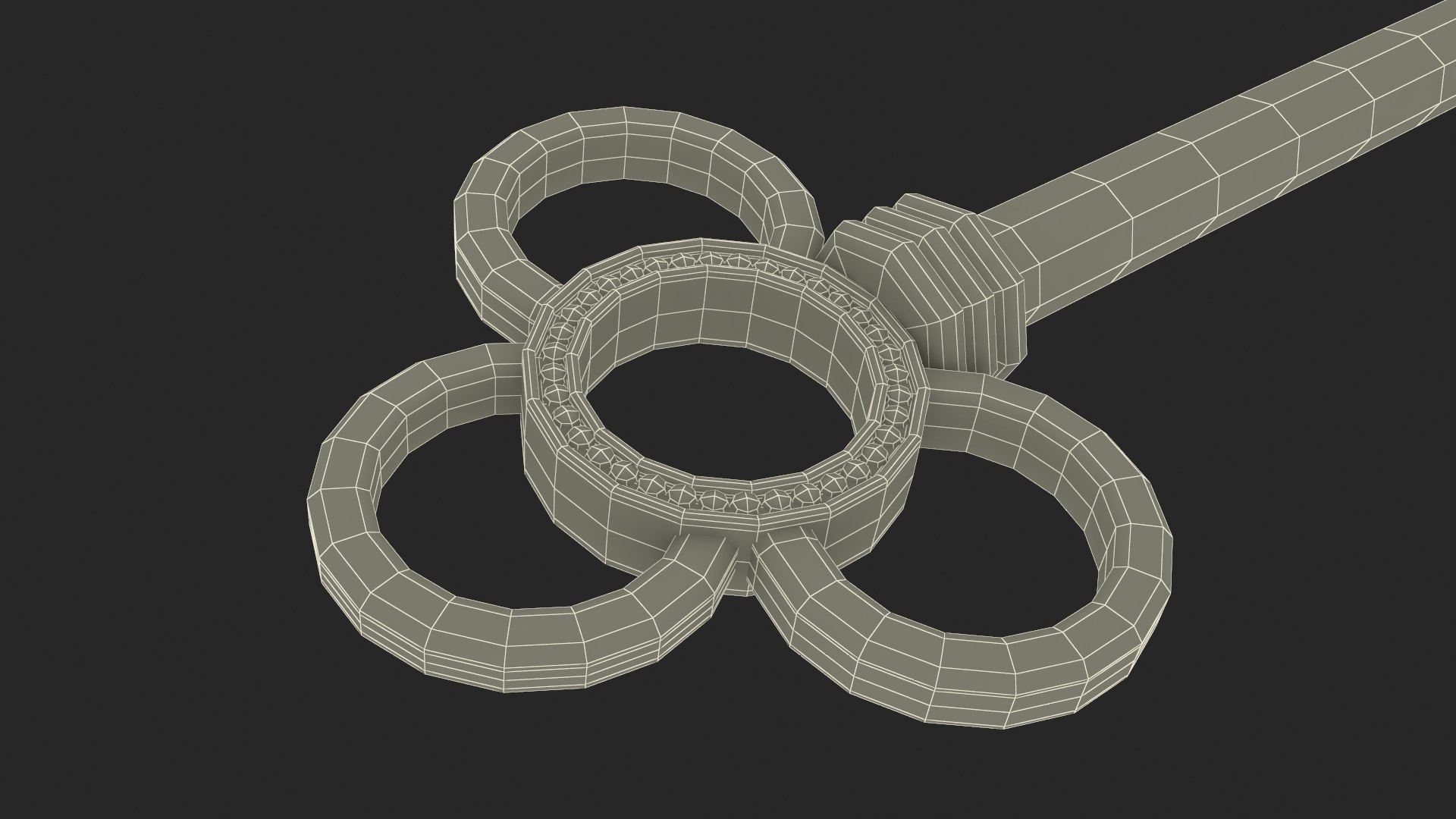 3D Traditional Skeleton Key Silver Model - TurboSquid 2246378