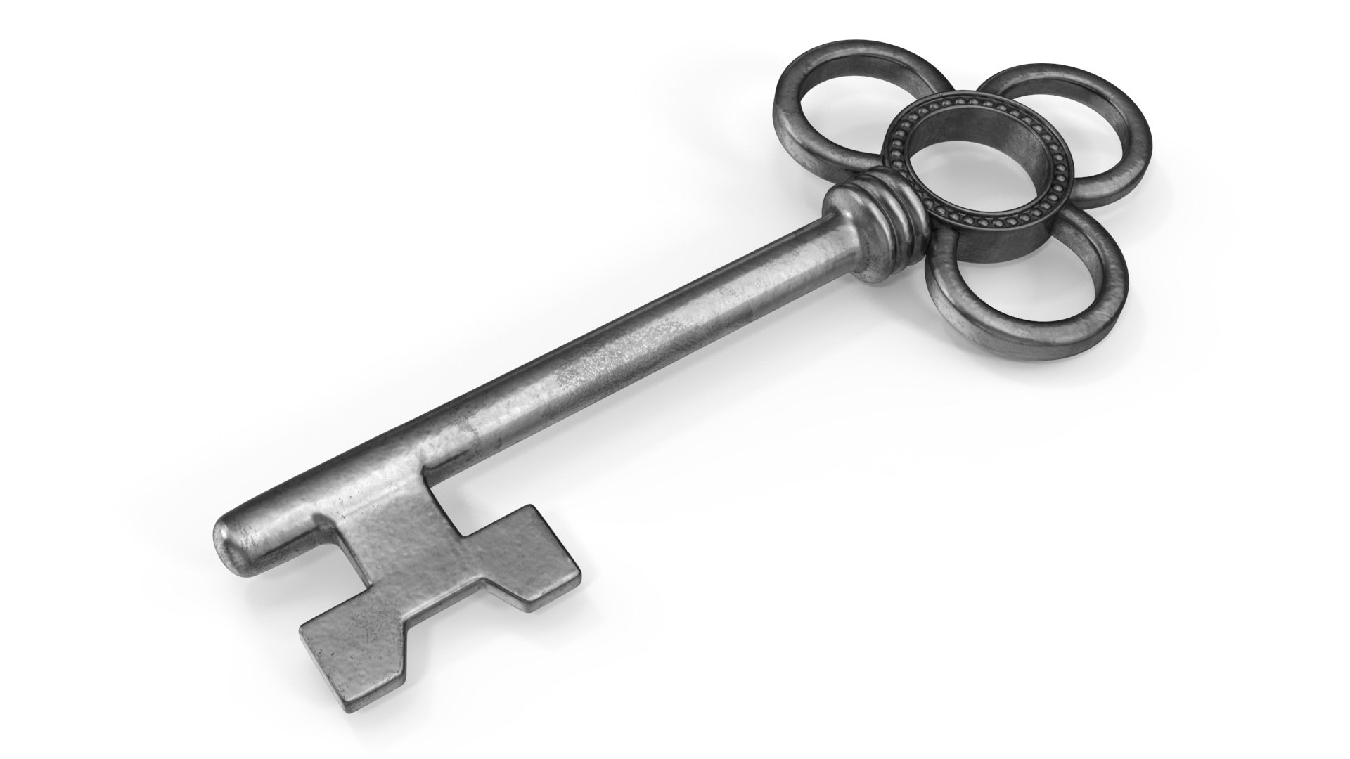 3D Traditional Skeleton Key Silver Model - TurboSquid 2246378