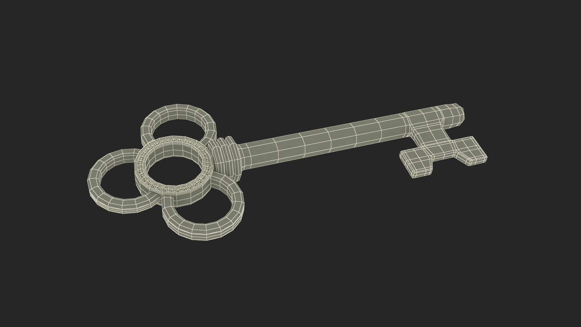 3D Traditional Skeleton Key Silver Model - TurboSquid 2246378