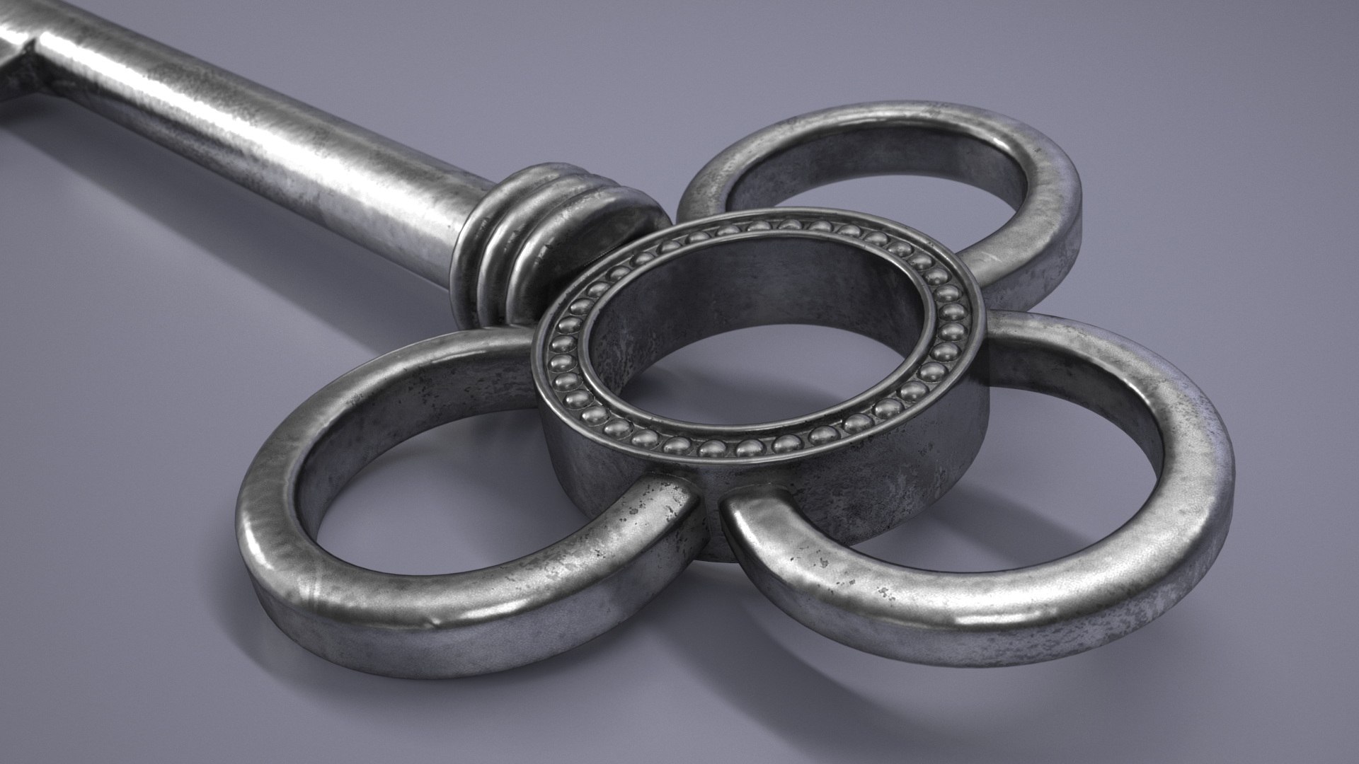 3D Traditional Skeleton Key Silver Model - TurboSquid 2246378