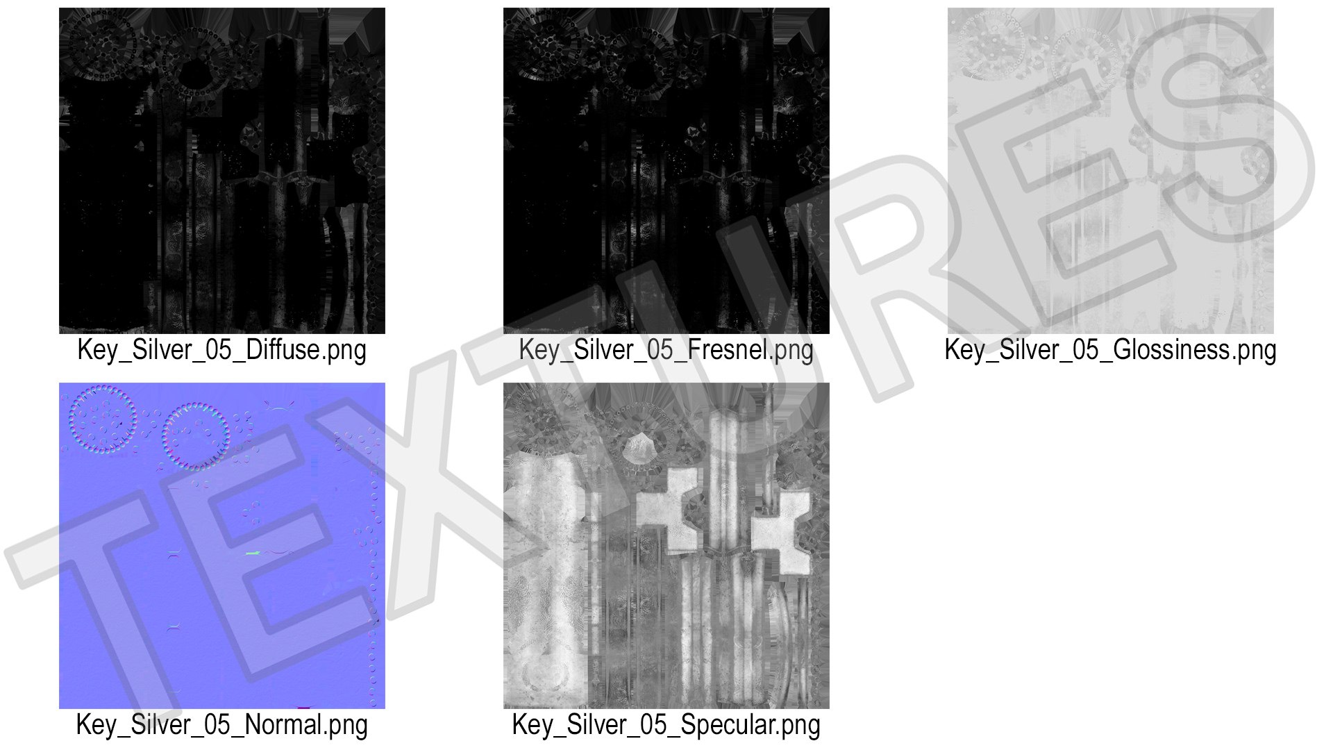 3D Traditional Skeleton Key Silver Model - TurboSquid 2246378