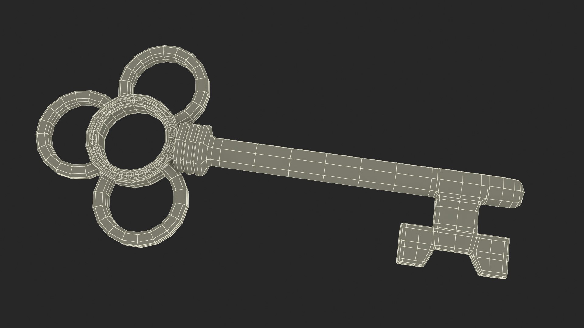 3D Traditional Skeleton Key Silver Model - TurboSquid 2246378