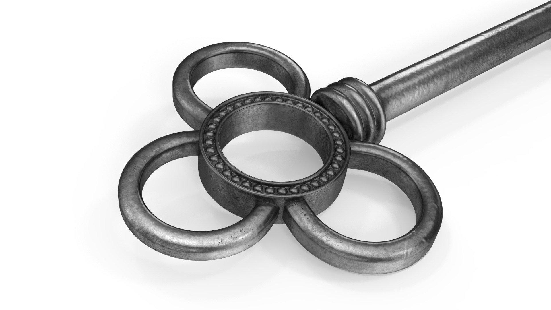 3D Traditional Skeleton Key Silver Model - TurboSquid 2246378