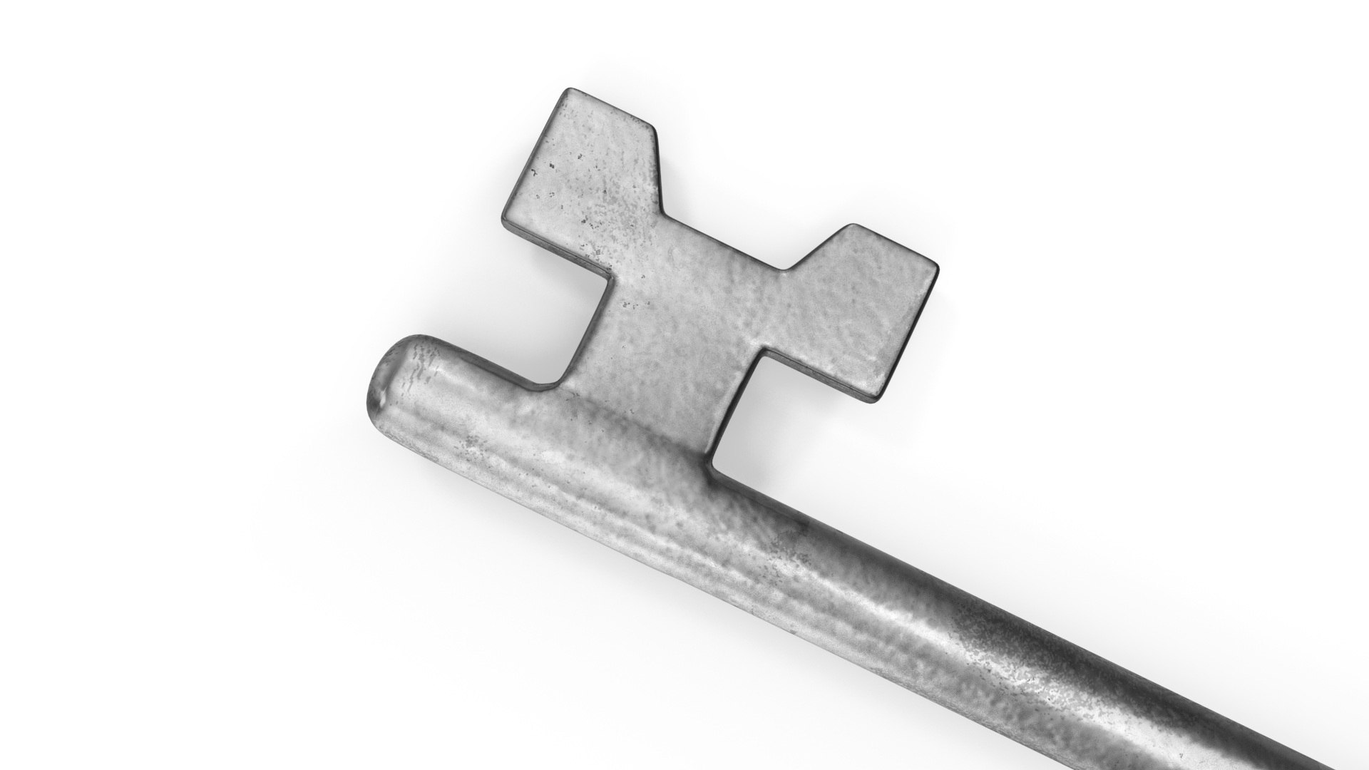 3D Traditional Skeleton Key Silver Model - TurboSquid 2246378