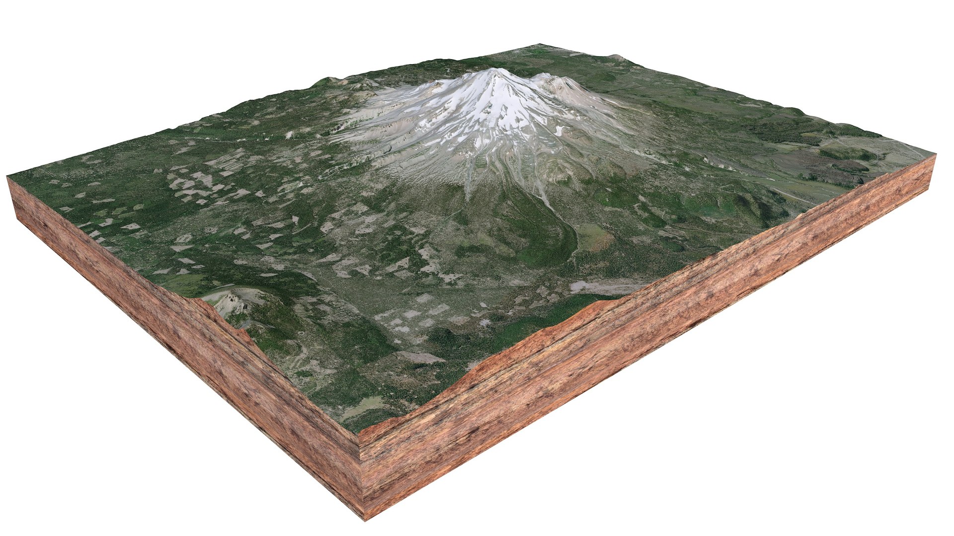 Mount Shasta California USA 3D Model - TurboSquid 2061859