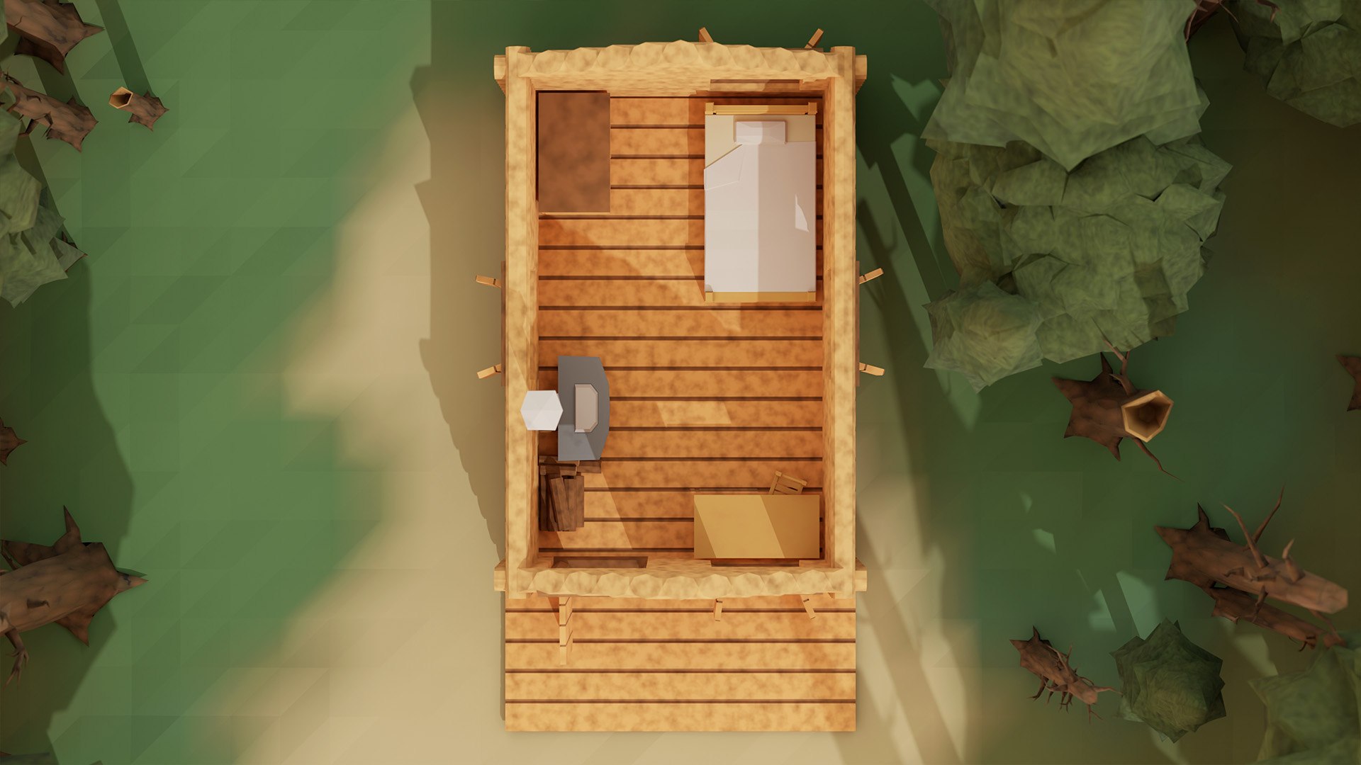 3D Low Poly Cabin - TurboSquid 2226444