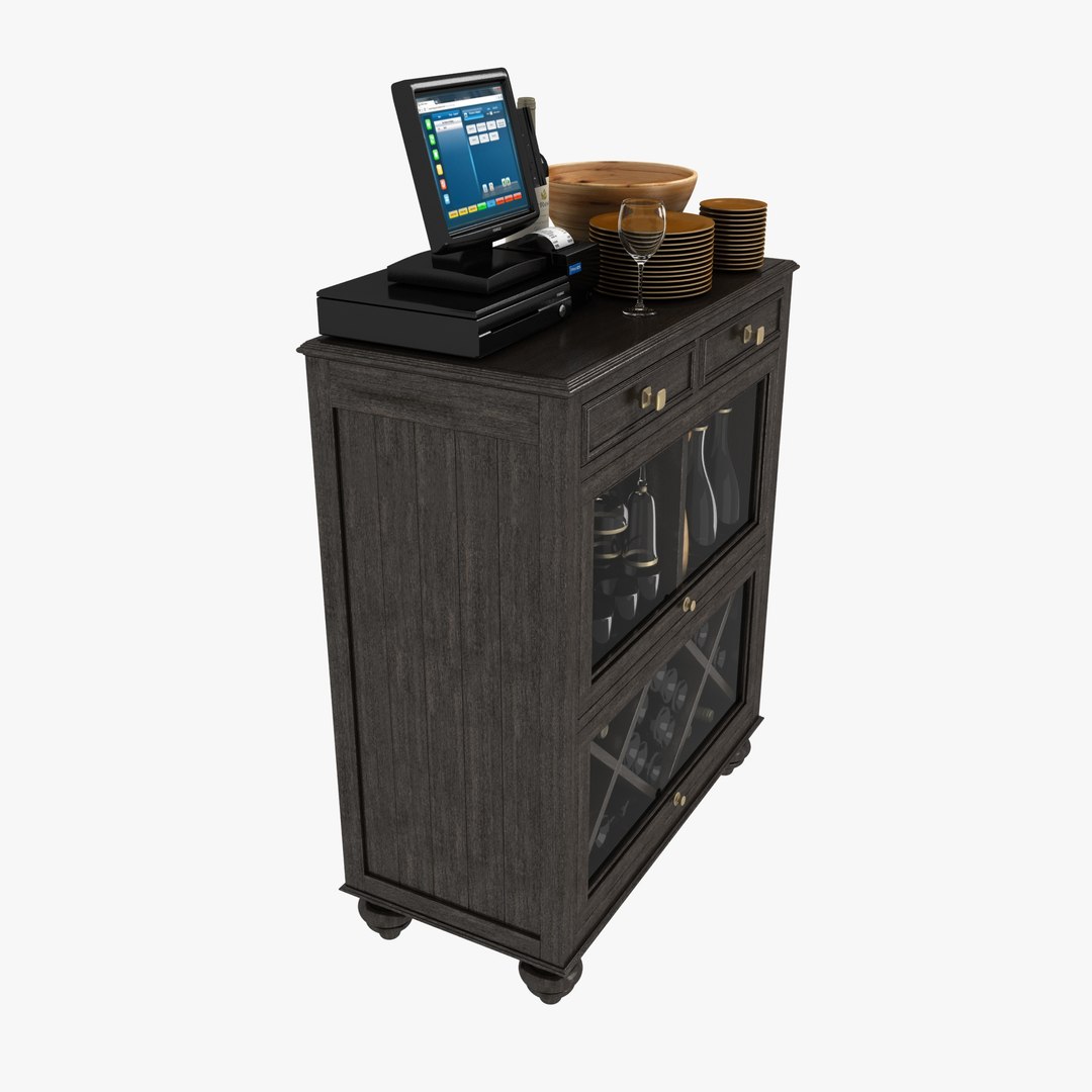 3D Waiter Station Cabinet - TurboSquid 1331126