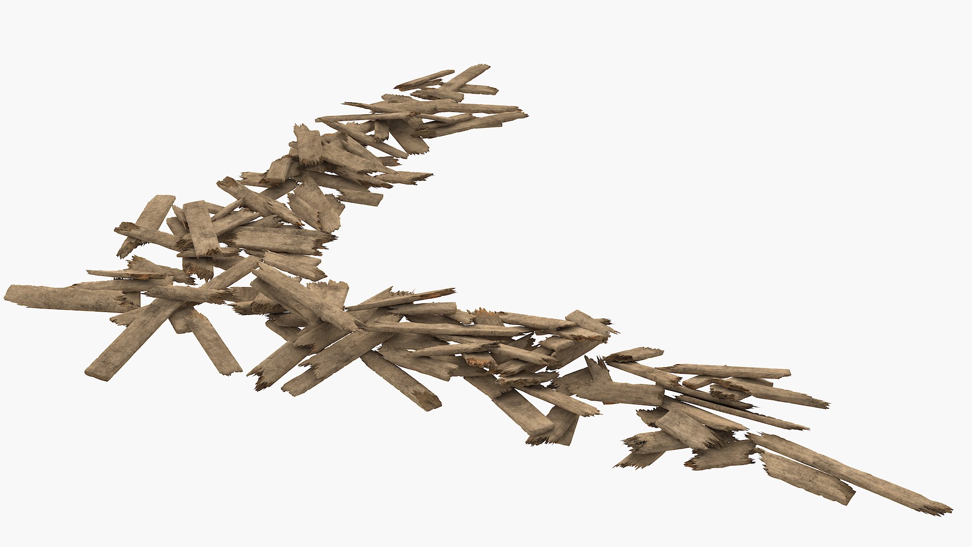 3D Wood Plank Debris 2 Model - TurboSquid 2139895