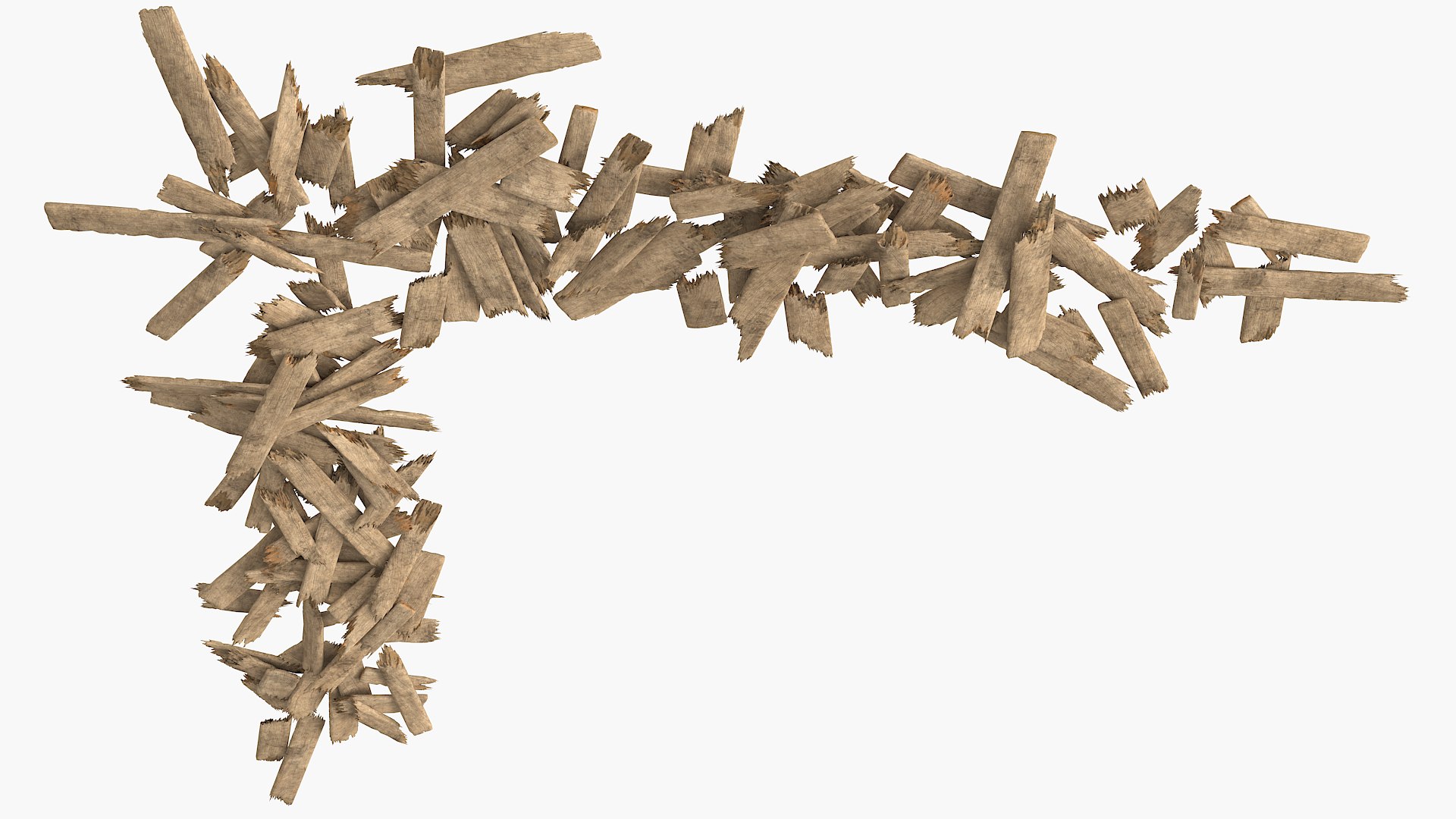 3D Wood Plank Debris 2 Model - TurboSquid 2139895