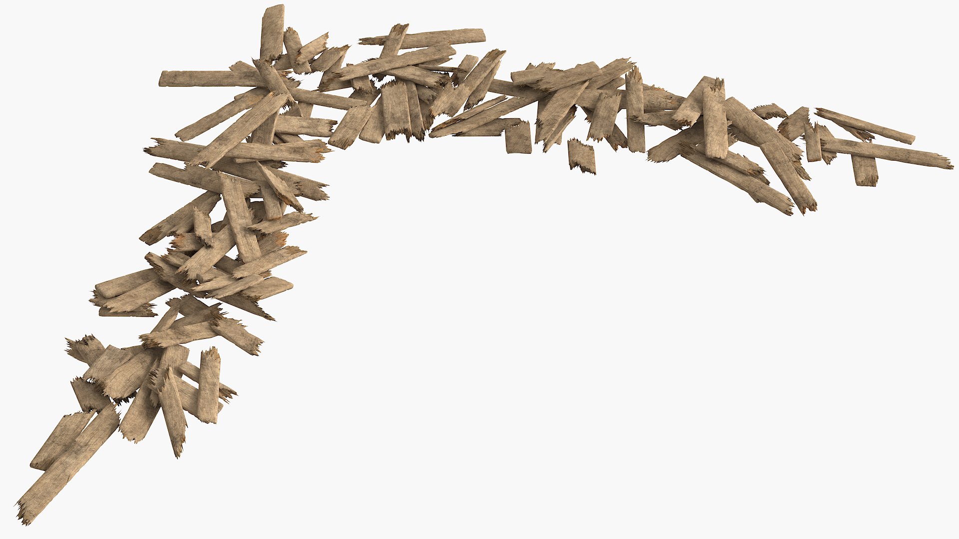 3D Wood Plank Debris 2 Model - TurboSquid 2139895