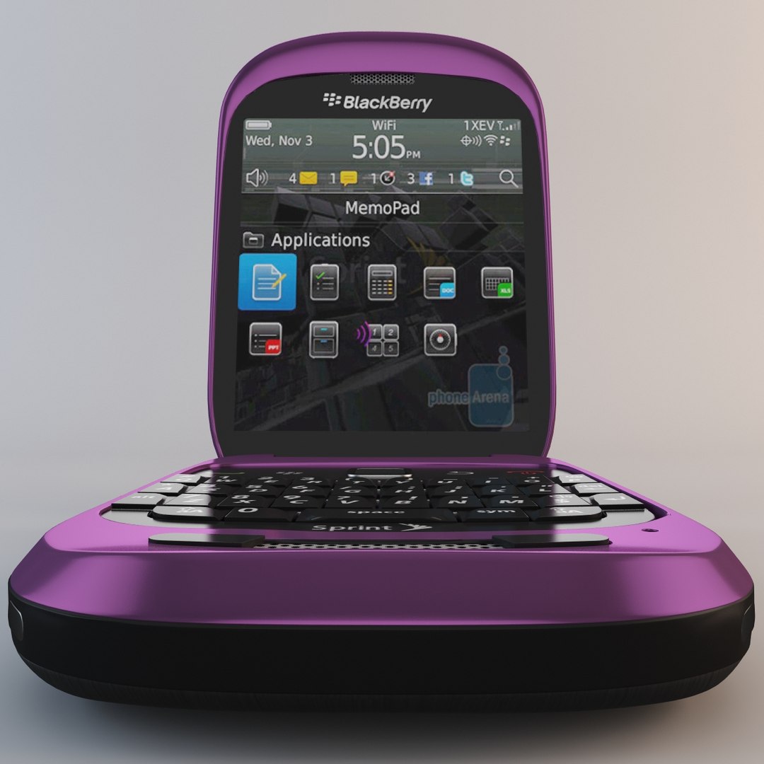 Red Blackberry Style 9670 Obj