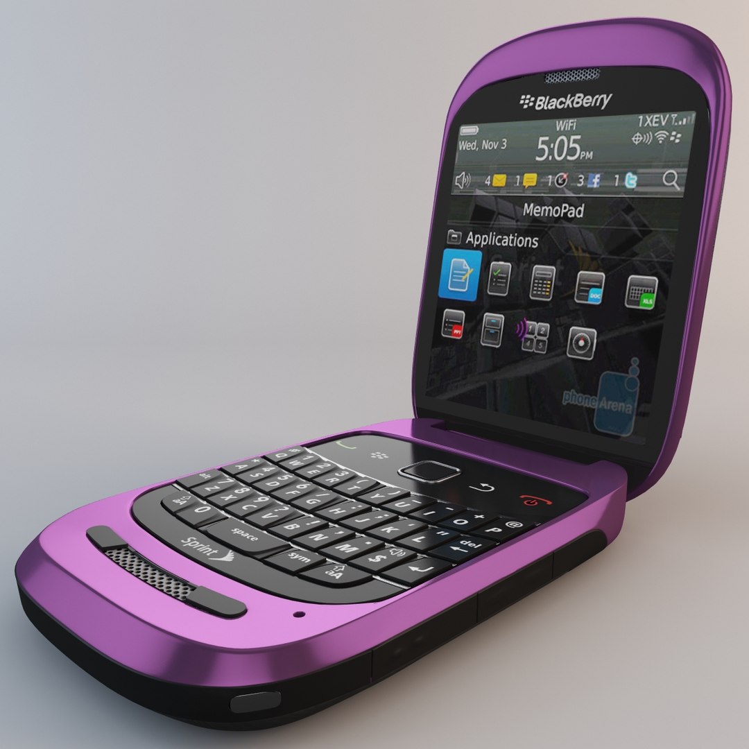 Red Blackberry Style 9670 Obj