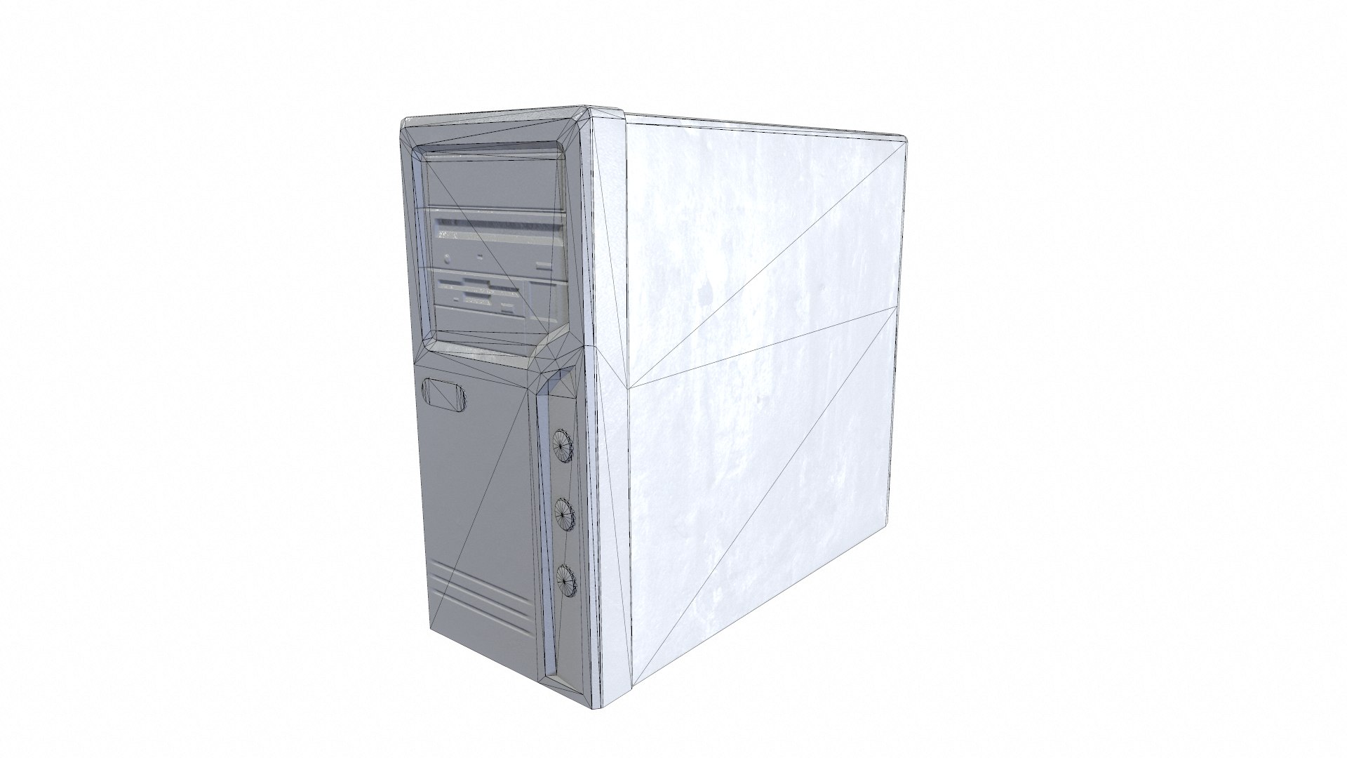 3D White Retro Computer System Block Case Da1 - TurboSquid 1964990