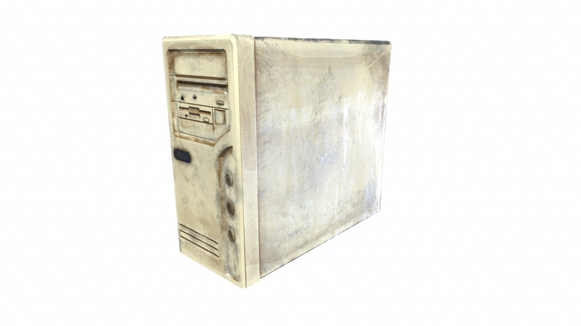 3D White Retro Computer System Block Case Da1 - TurboSquid 1964990