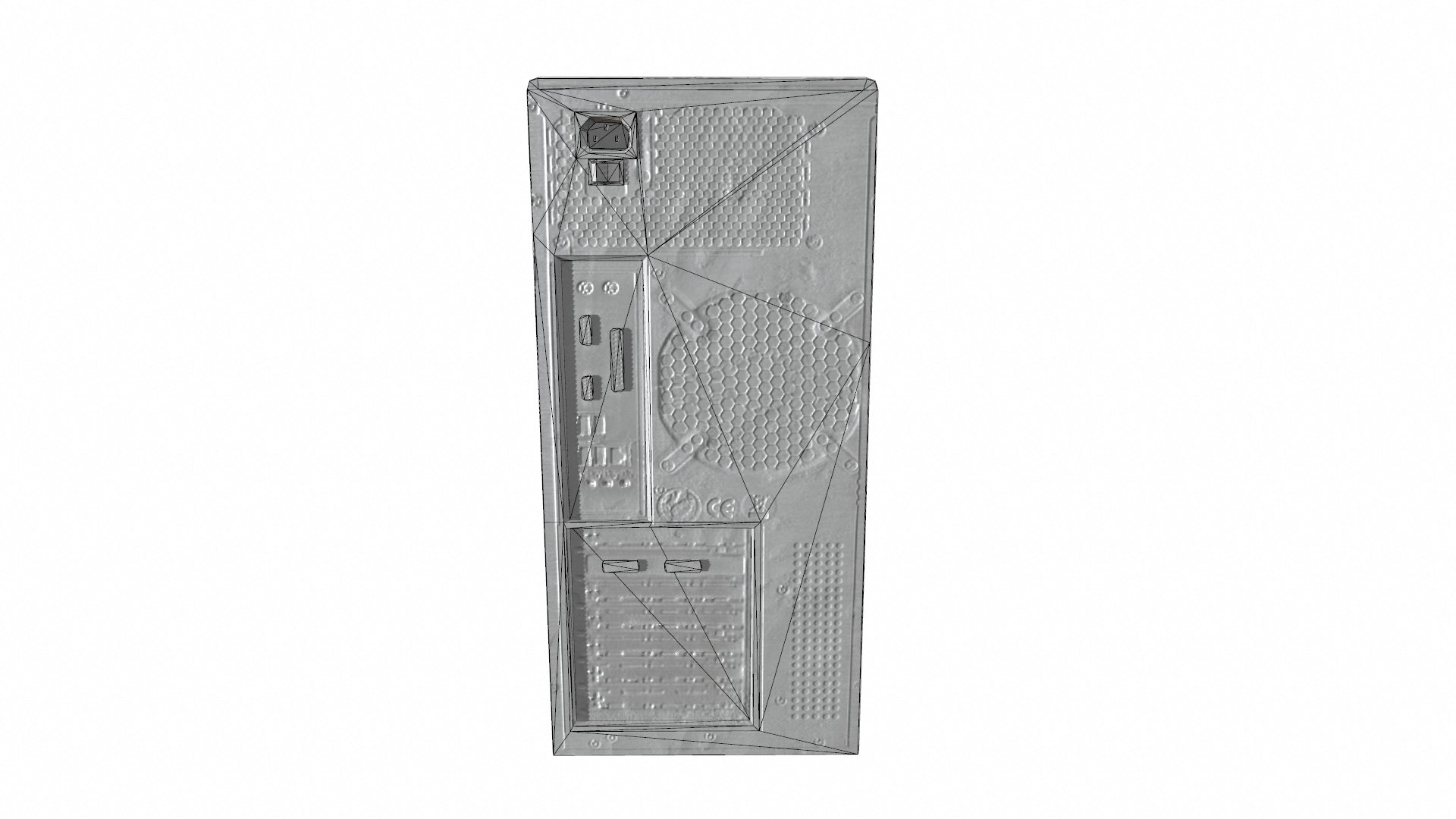 3D White Retro Computer System Block Case Da1 - TurboSquid 1964990