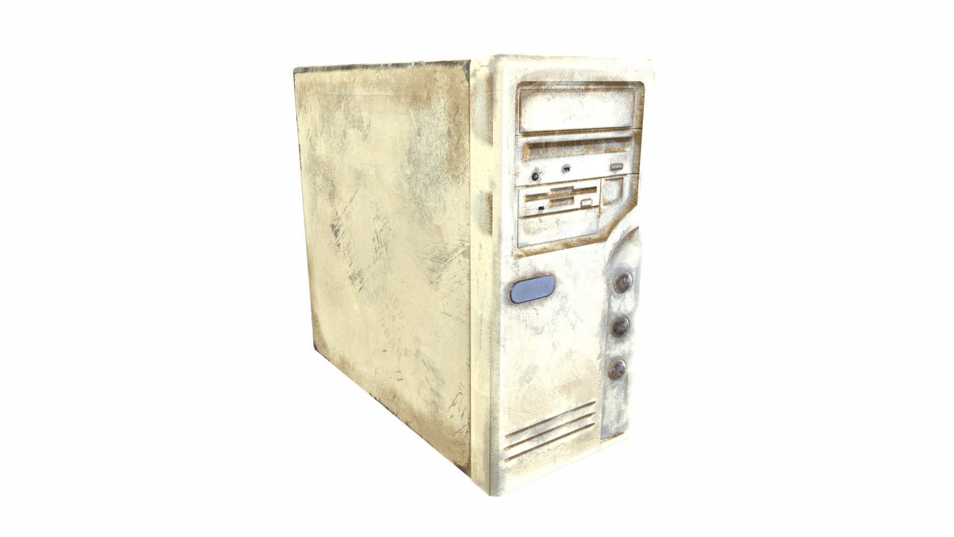 3D White Retro Computer System Block Case Da1 - TurboSquid 1964990