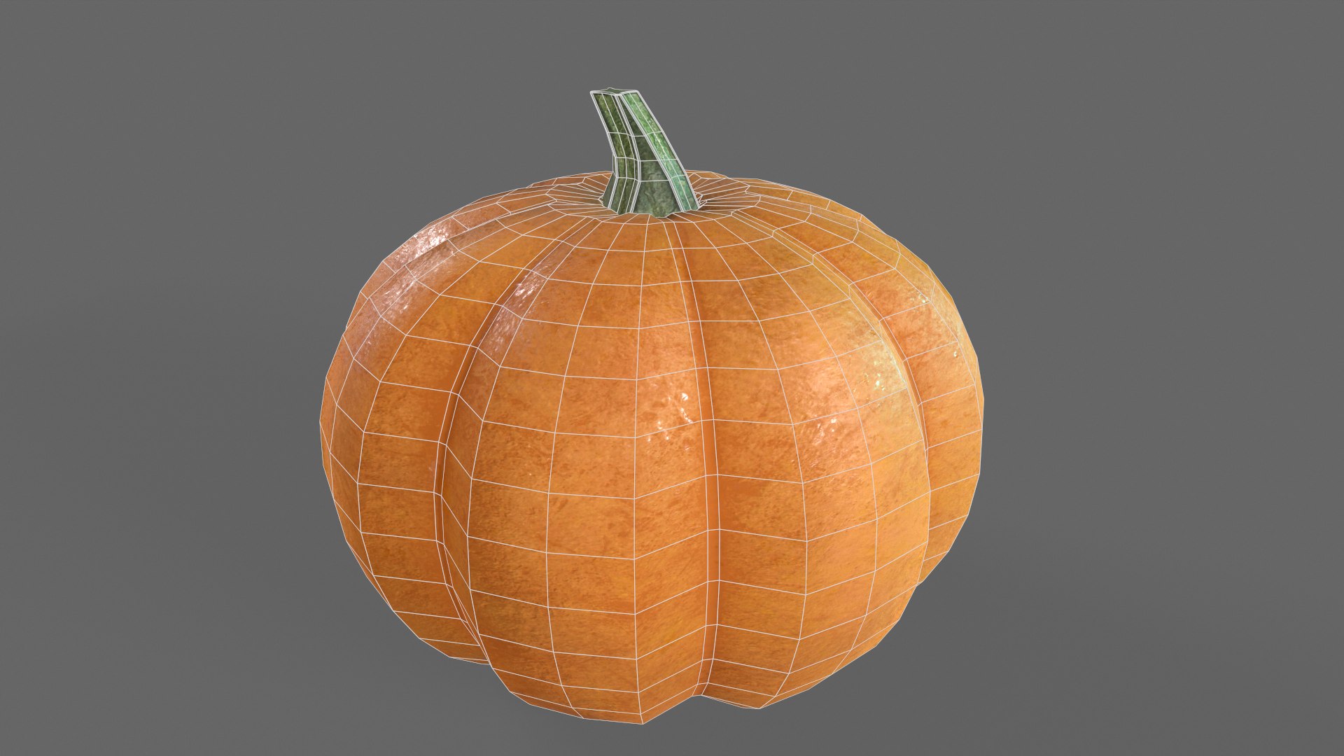 3D Model Pumpkin Low-poly - TurboSquid 1717372