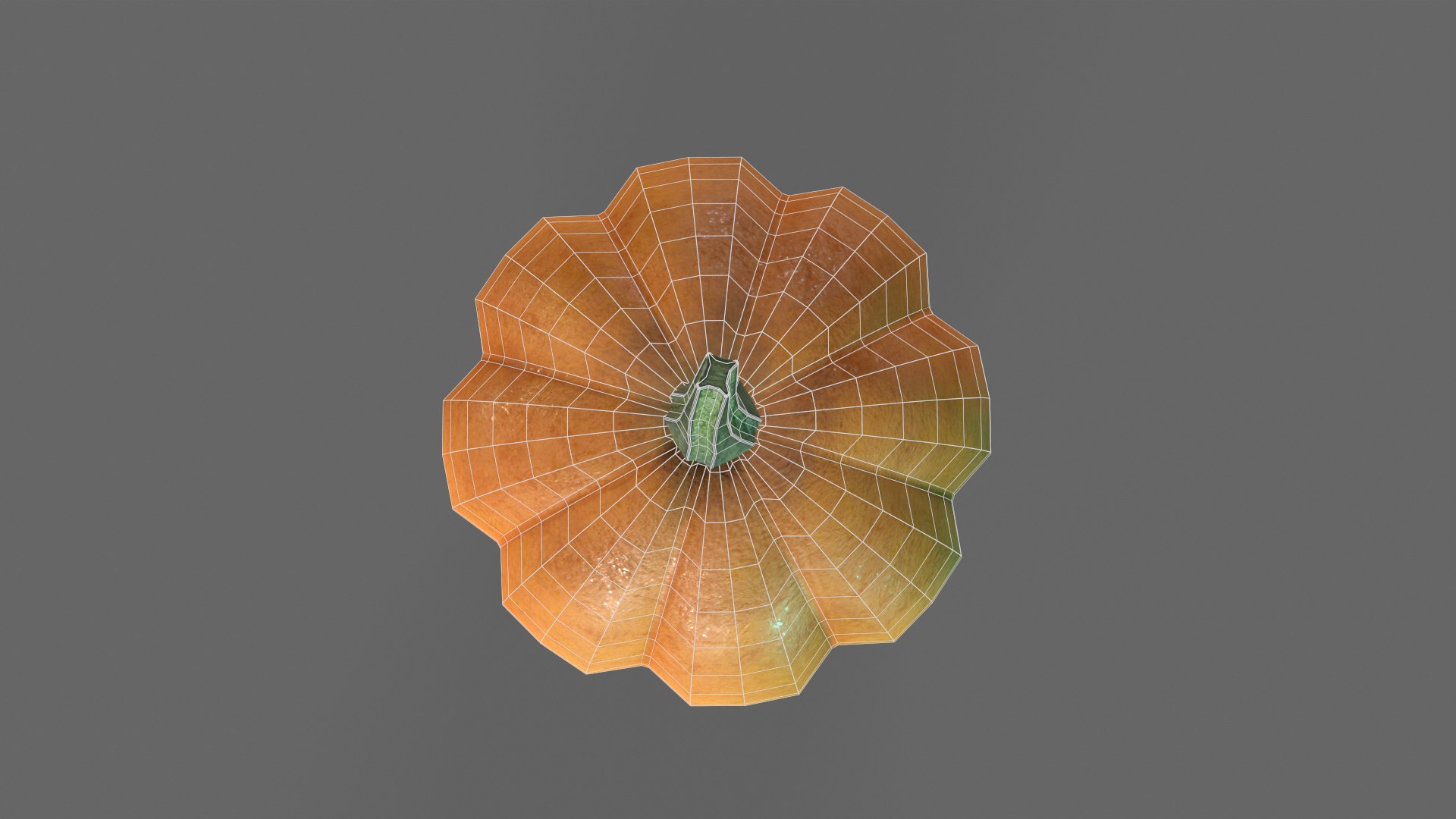 3D Model Pumpkin Low-poly - TurboSquid 1717372