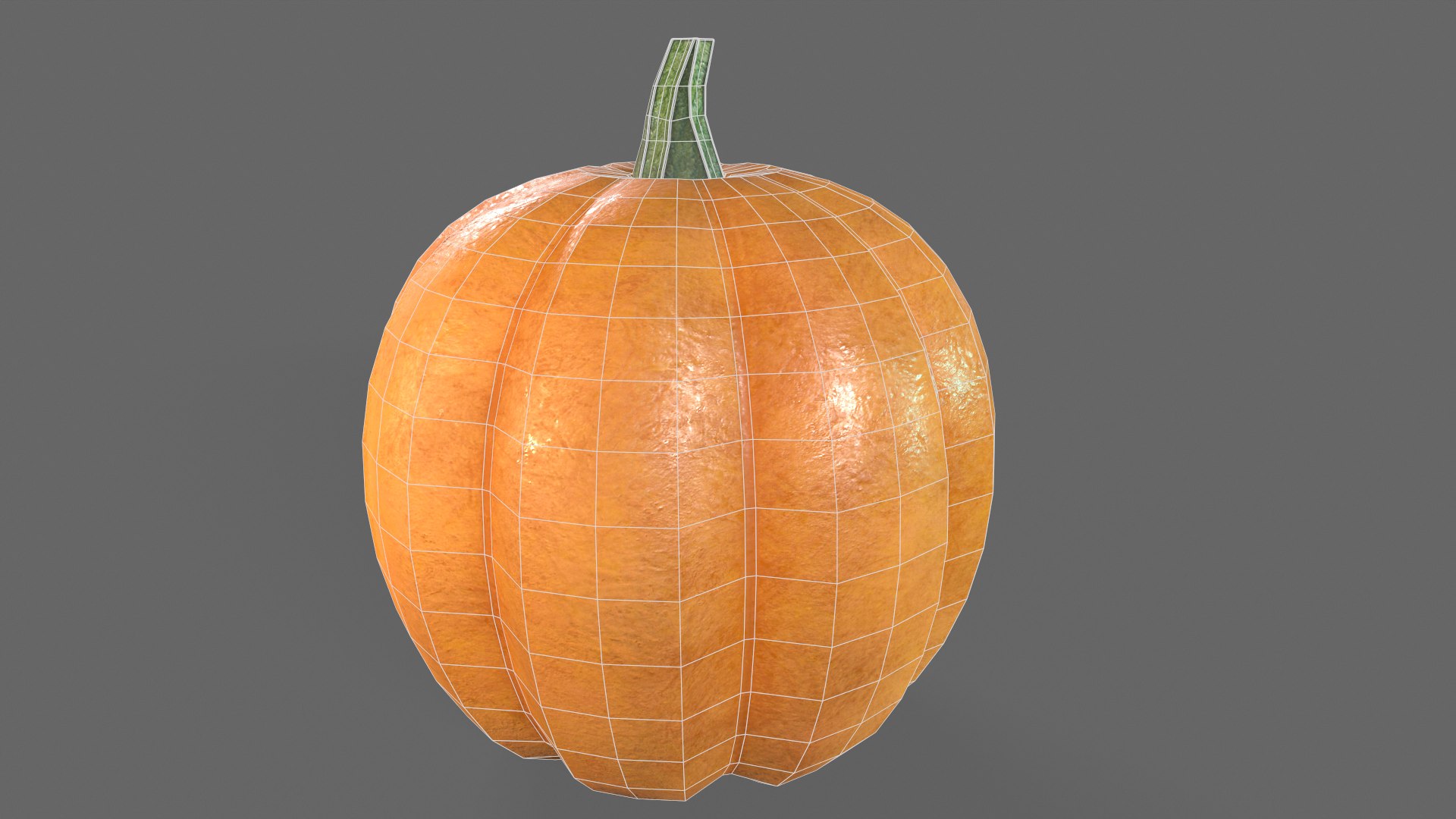 3D Model Pumpkin Low-poly - TurboSquid 1717372