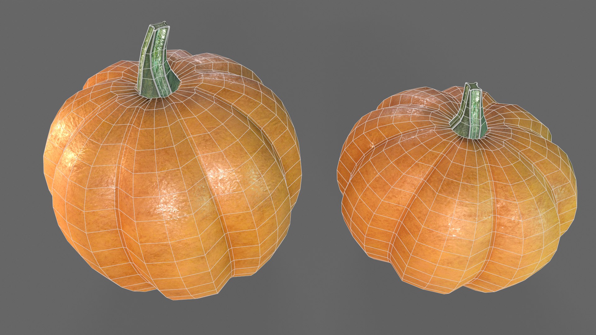 3D Model Pumpkin Low-poly - TurboSquid 1717372