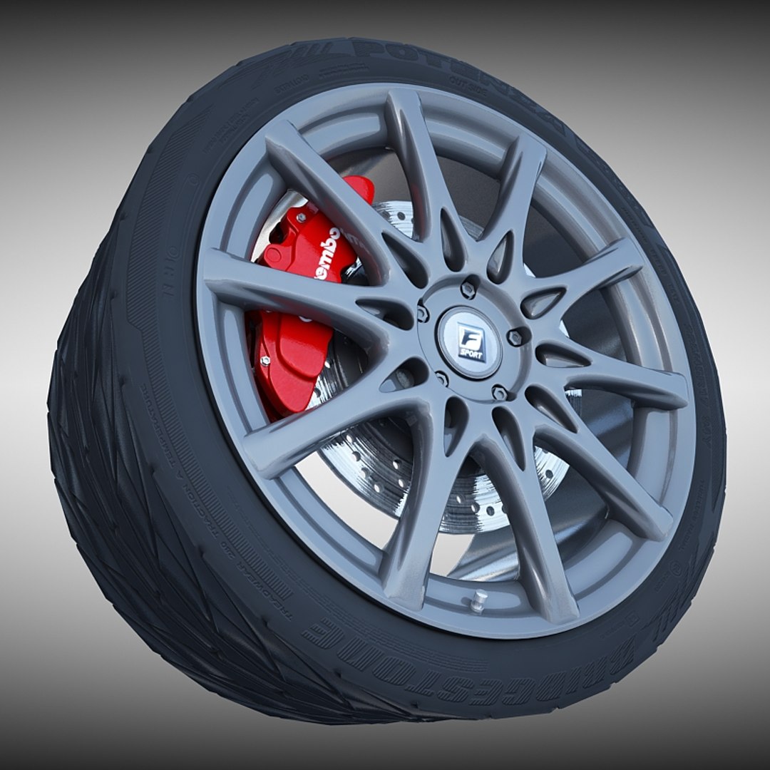 3d Lexus F- Sport Wheel