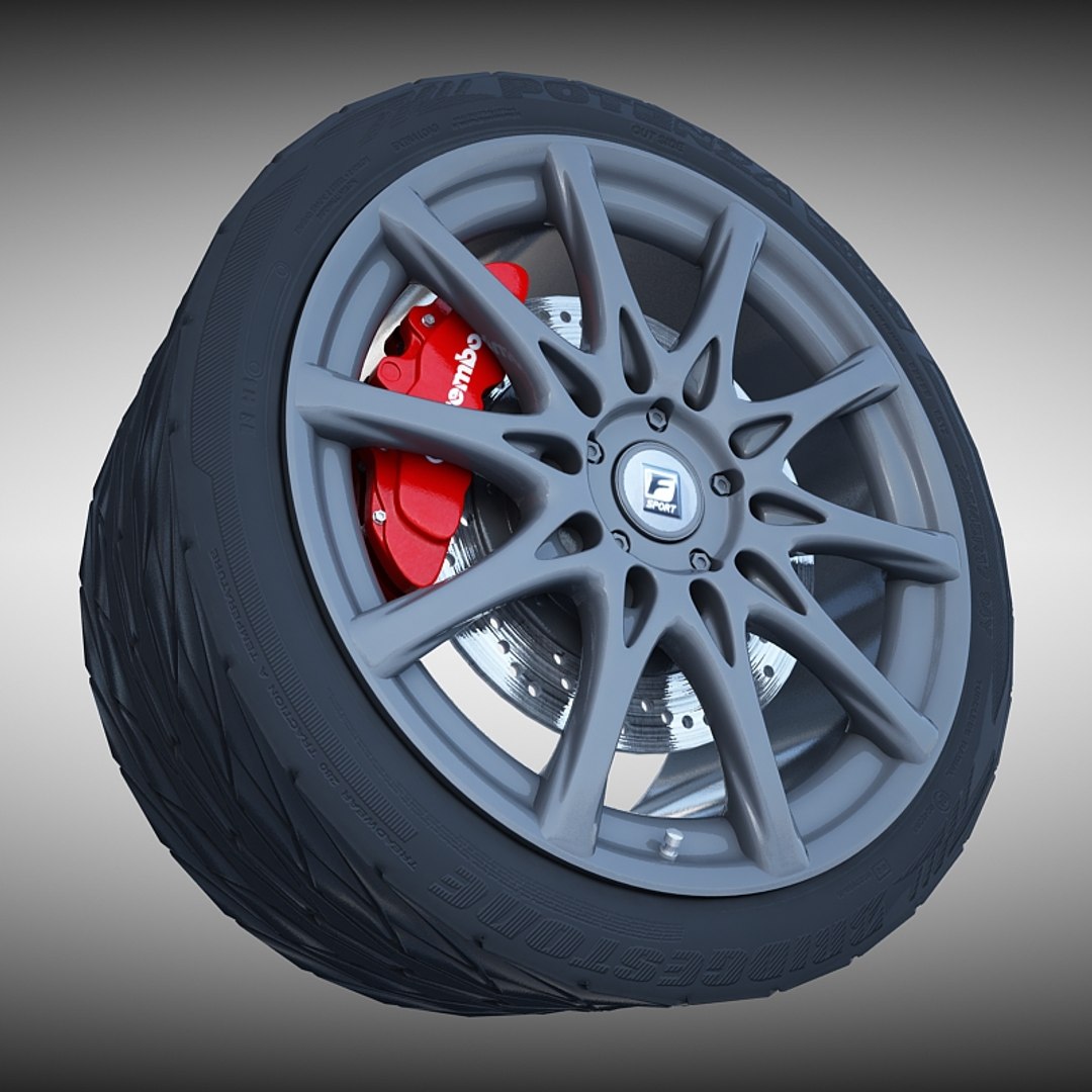 3d Lexus F- Sport Wheel