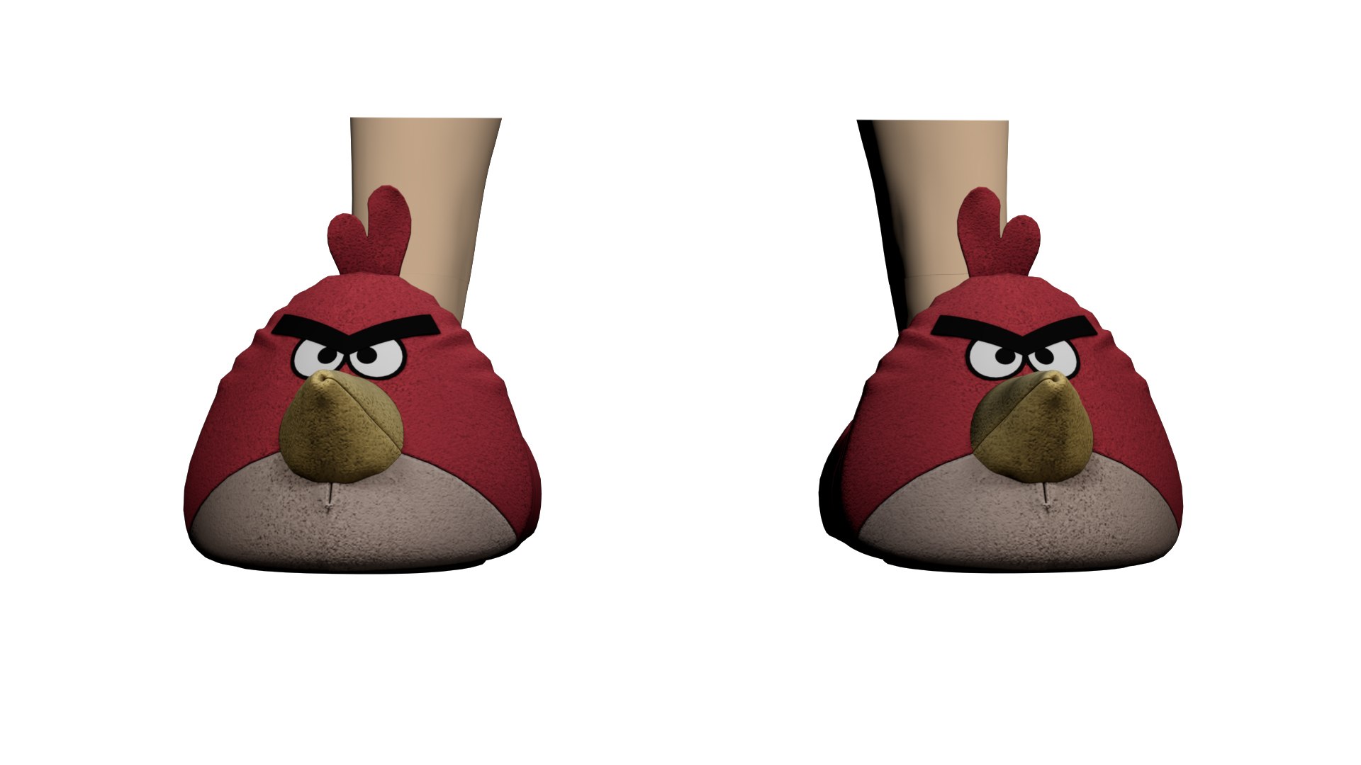 愤怒的小鸟鞋拖鞋3D模型 - TurboSquid 2294524