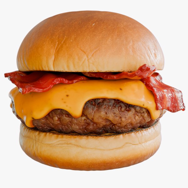 Hambúrguer de Bacon Estilizado Modelo 3D - TurboSquid 2422608