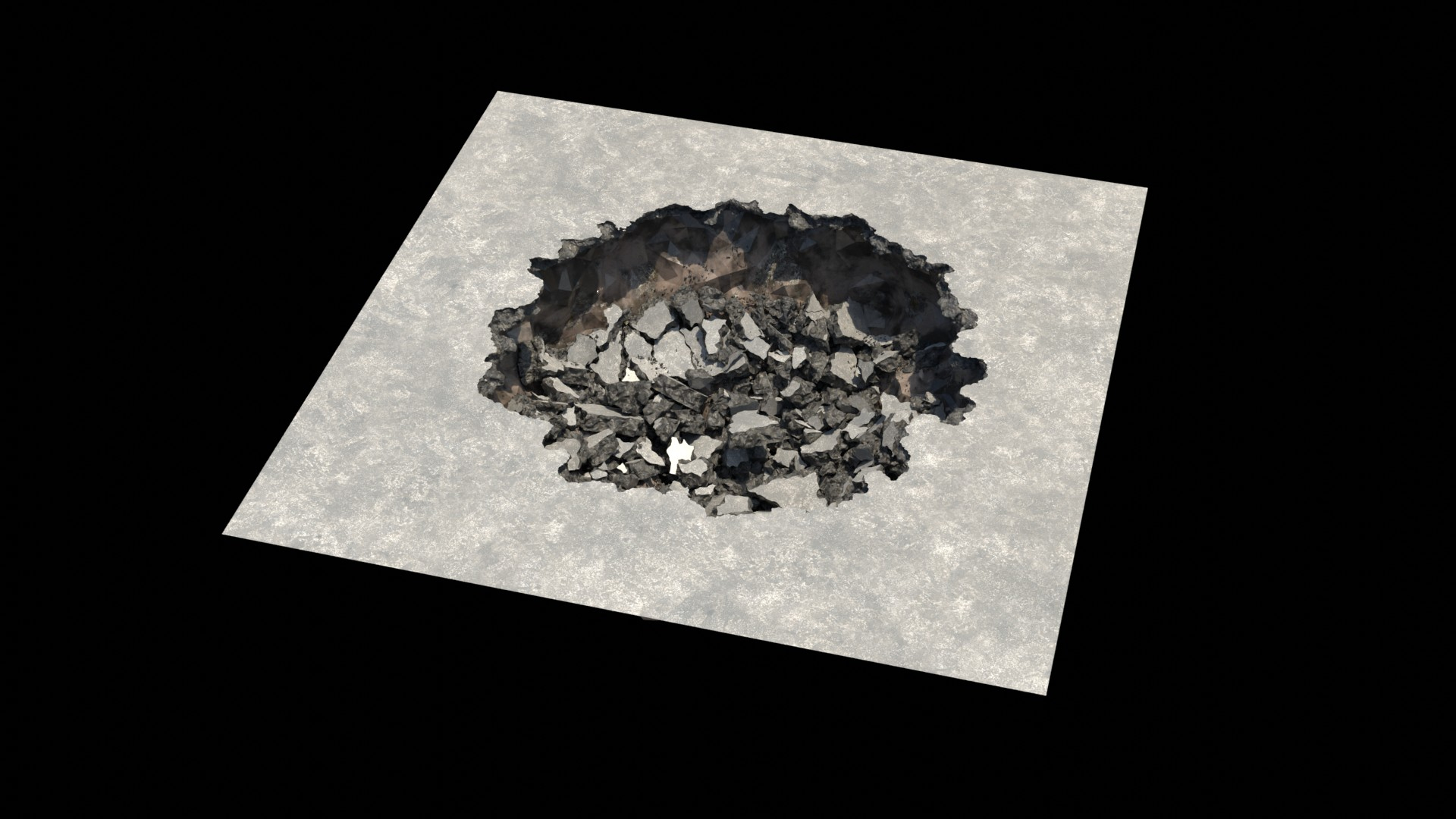 Animated Ground Crumbling 3D Model - TurboSquid 1856131
