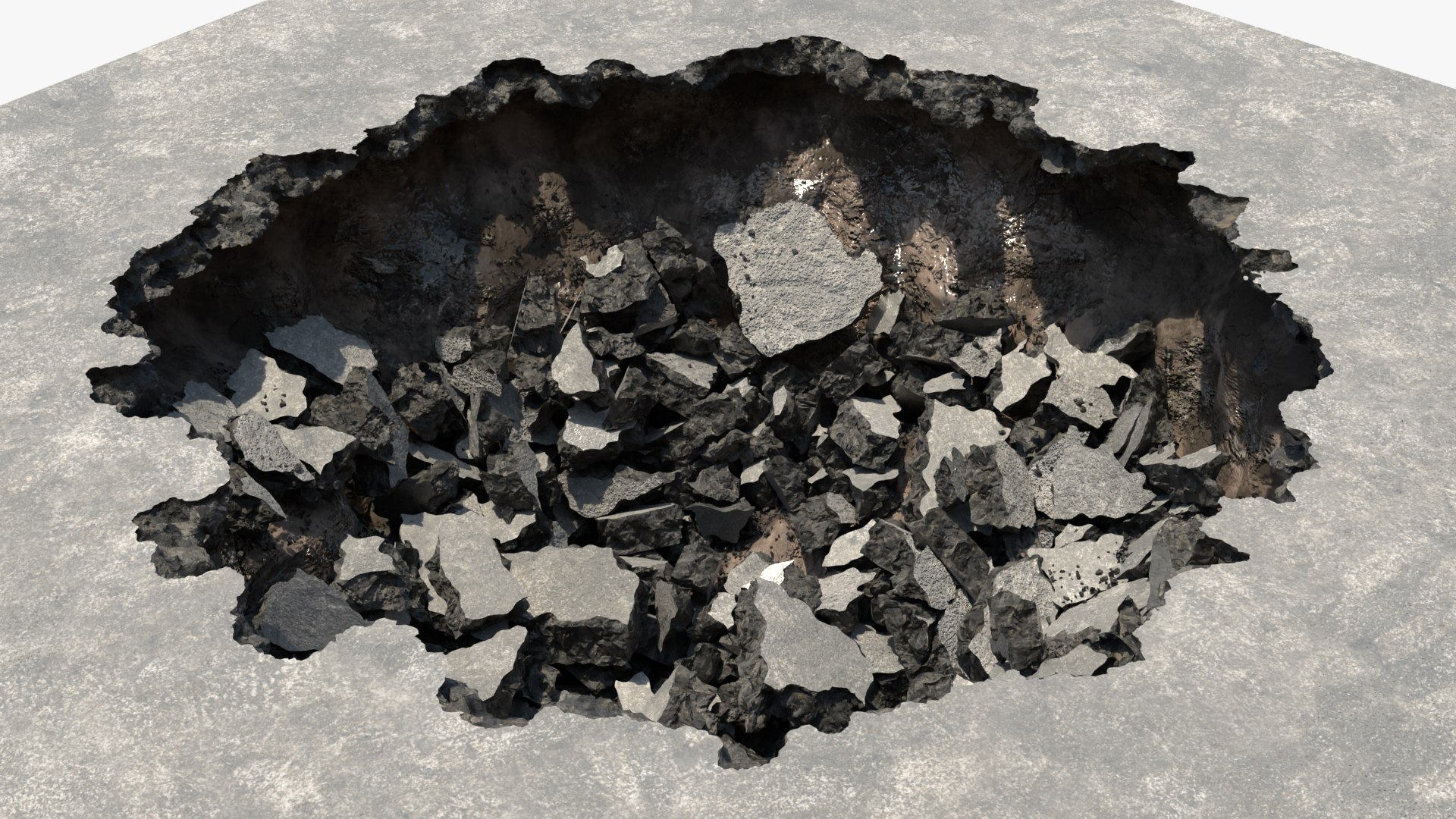 Animated Ground Crumbling 3D Model - TurboSquid 1856131