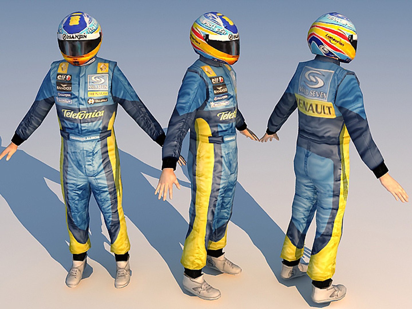 F1 Driver 3d Model