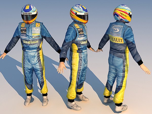 f1 driver 3d model