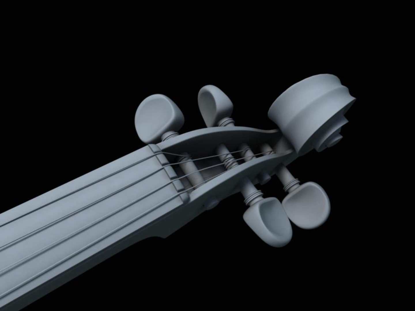3d Model Of Violin