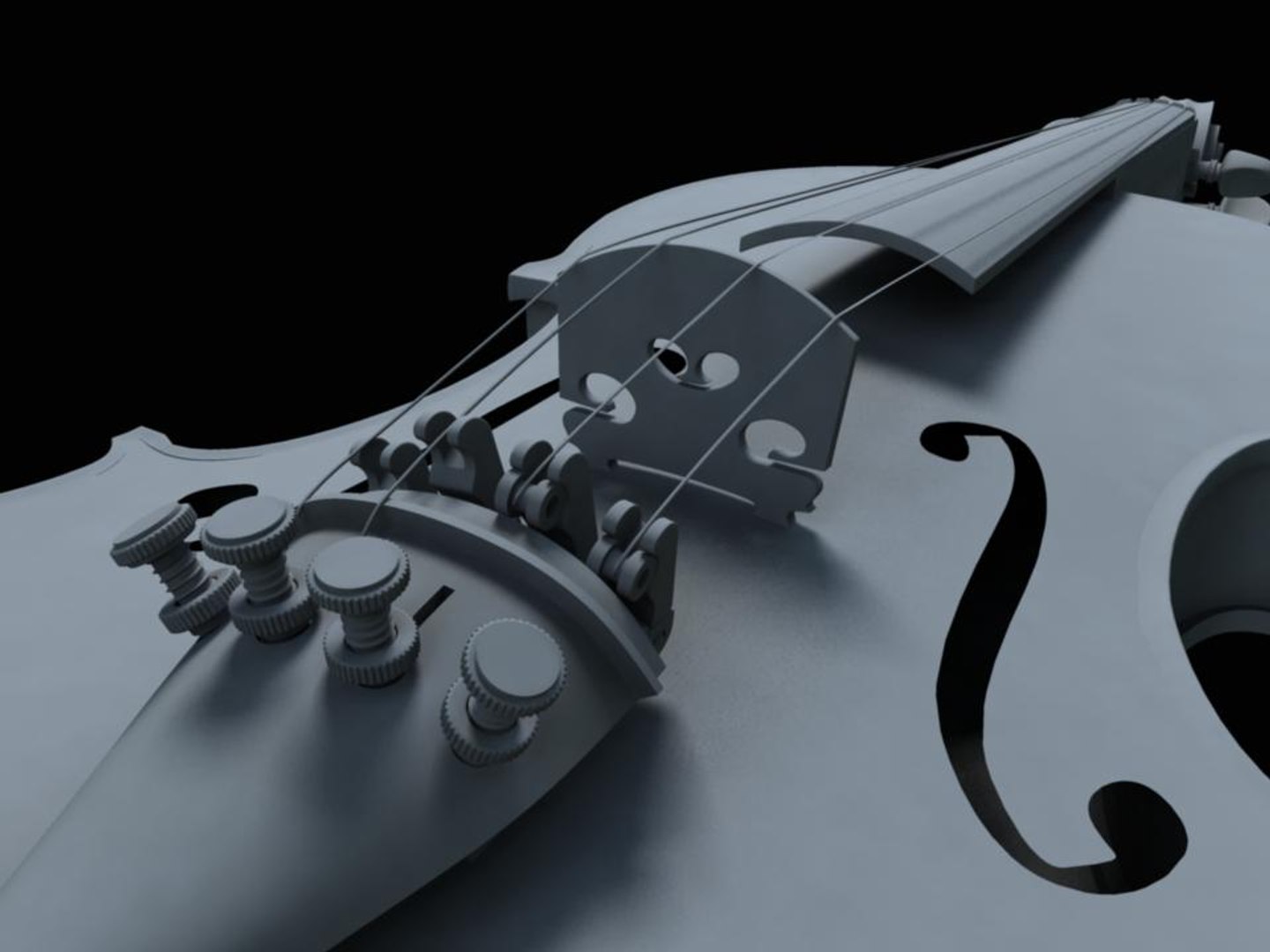 3d Model Of Violin