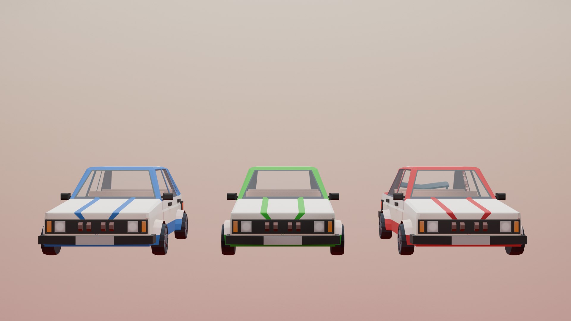 Free 3D Low Poly Sport Car Model - 3D Model Free Low-poly 3D Model ...