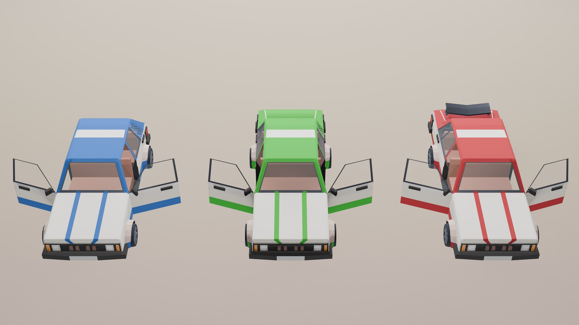 Free 3D Low Poly Sport Car Model - 3D Model Free Low-poly 3D Model ...