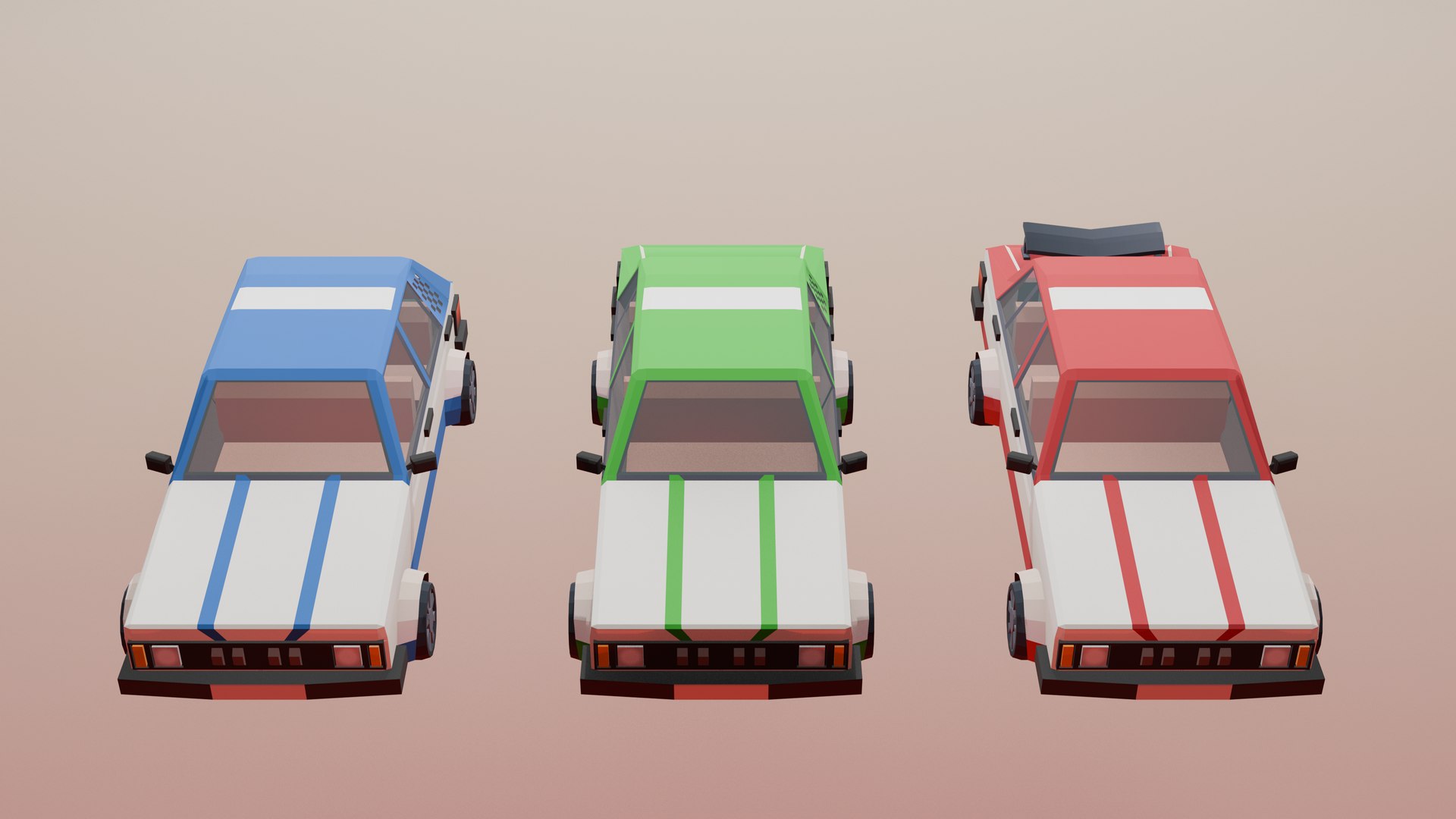 Free 3D Low Poly Sport Car Model - 3D Model Free Low-poly 3D Model ...