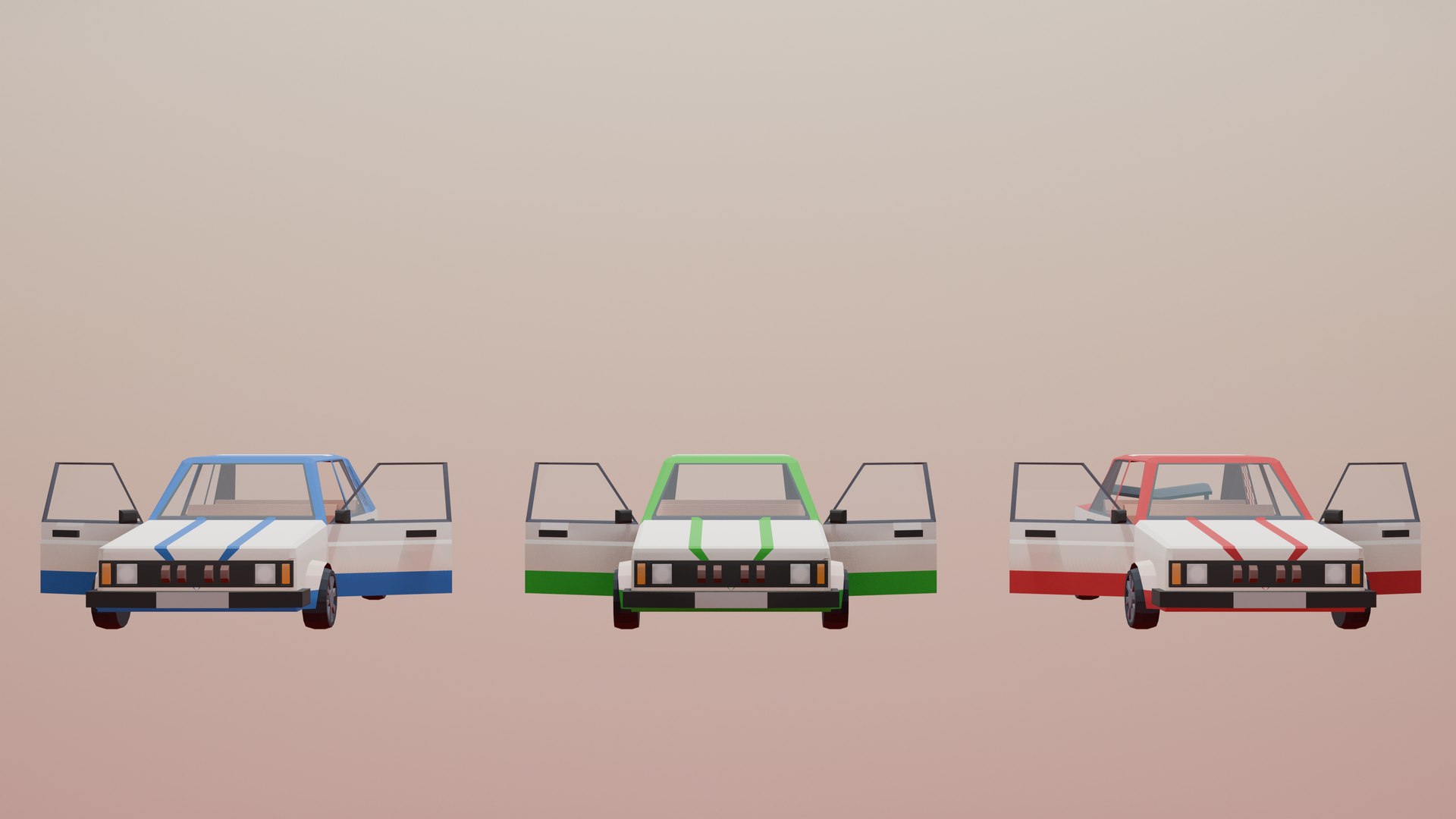 Free 3D Low Poly Sport Car Model - 3D Model Free Low-poly 3D Model ...