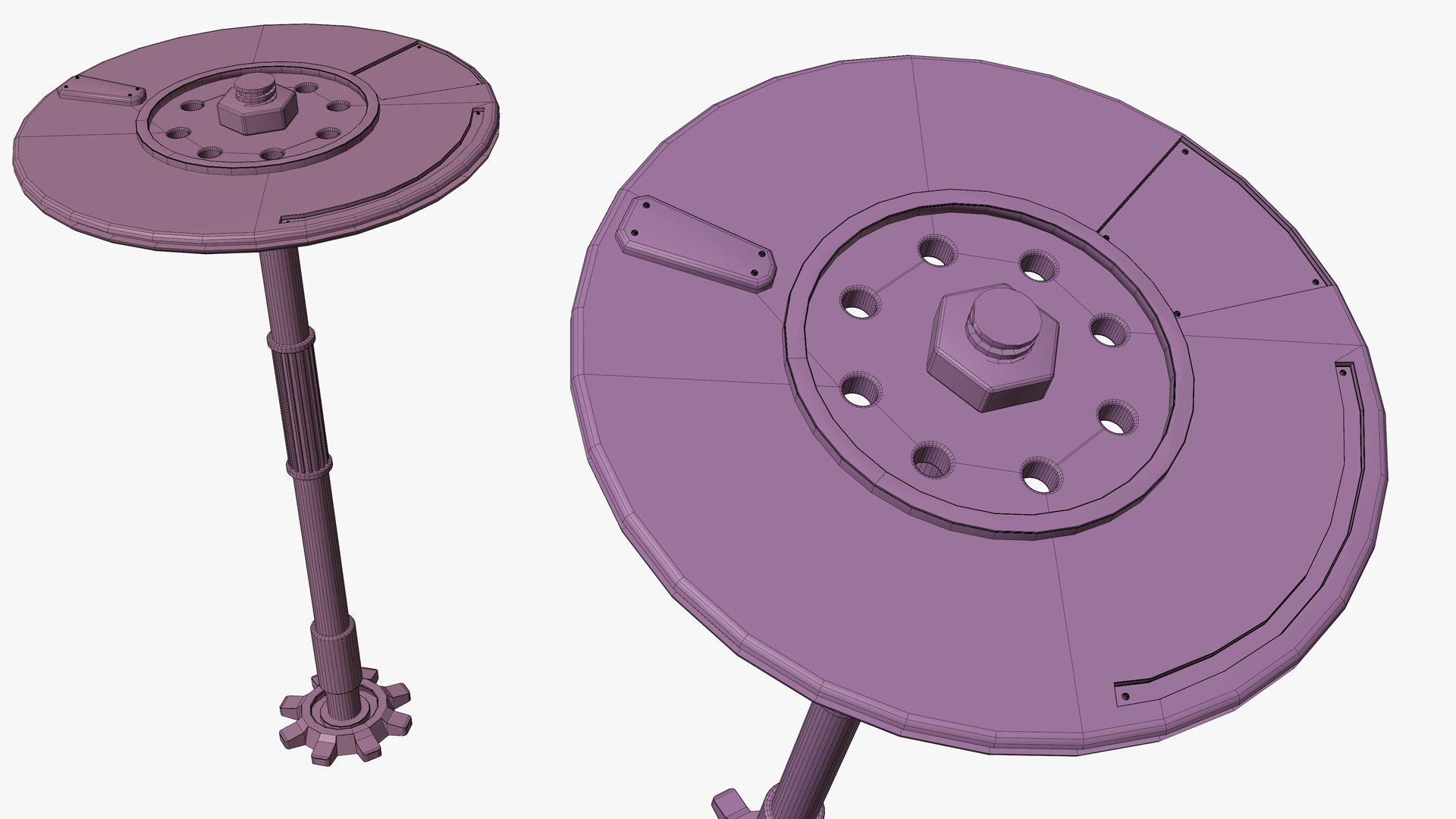 Junkyard-style bar table model - TurboSquid 2081116