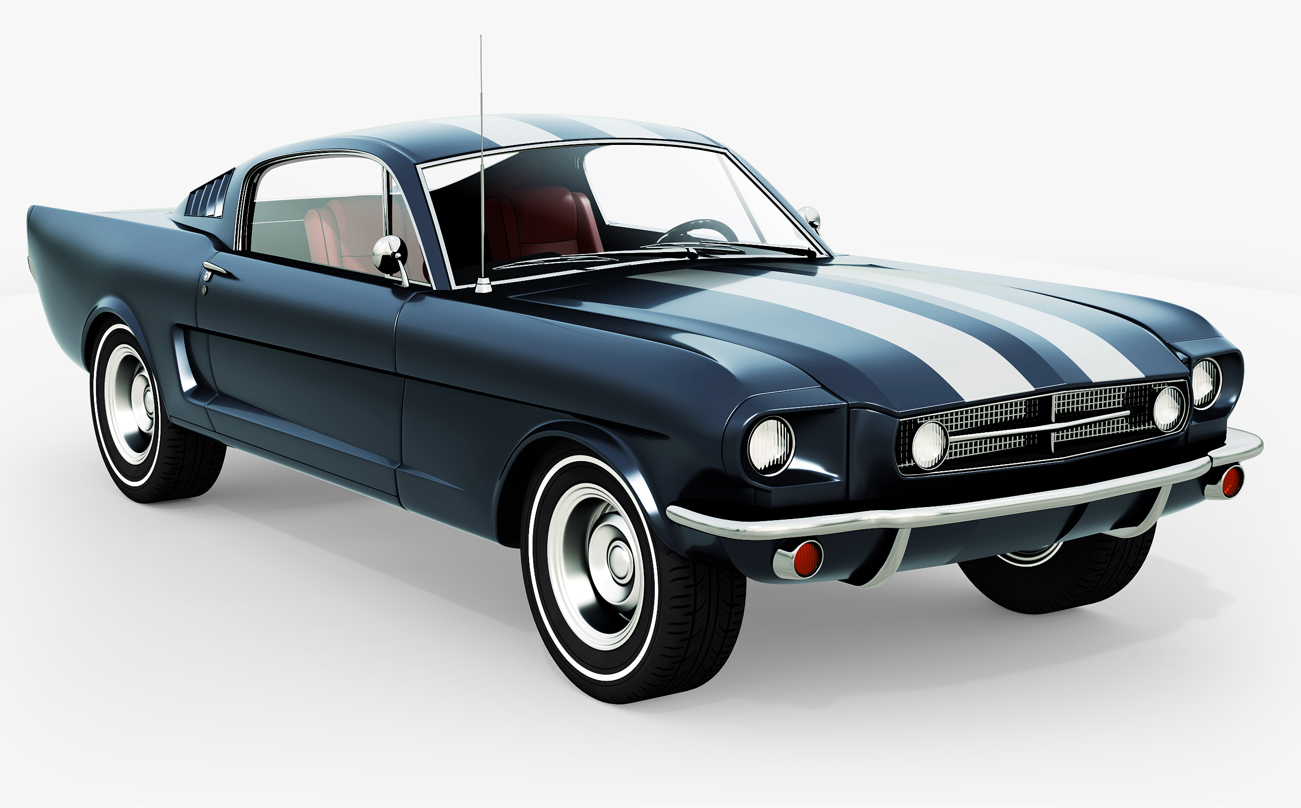 3d model custom mustang