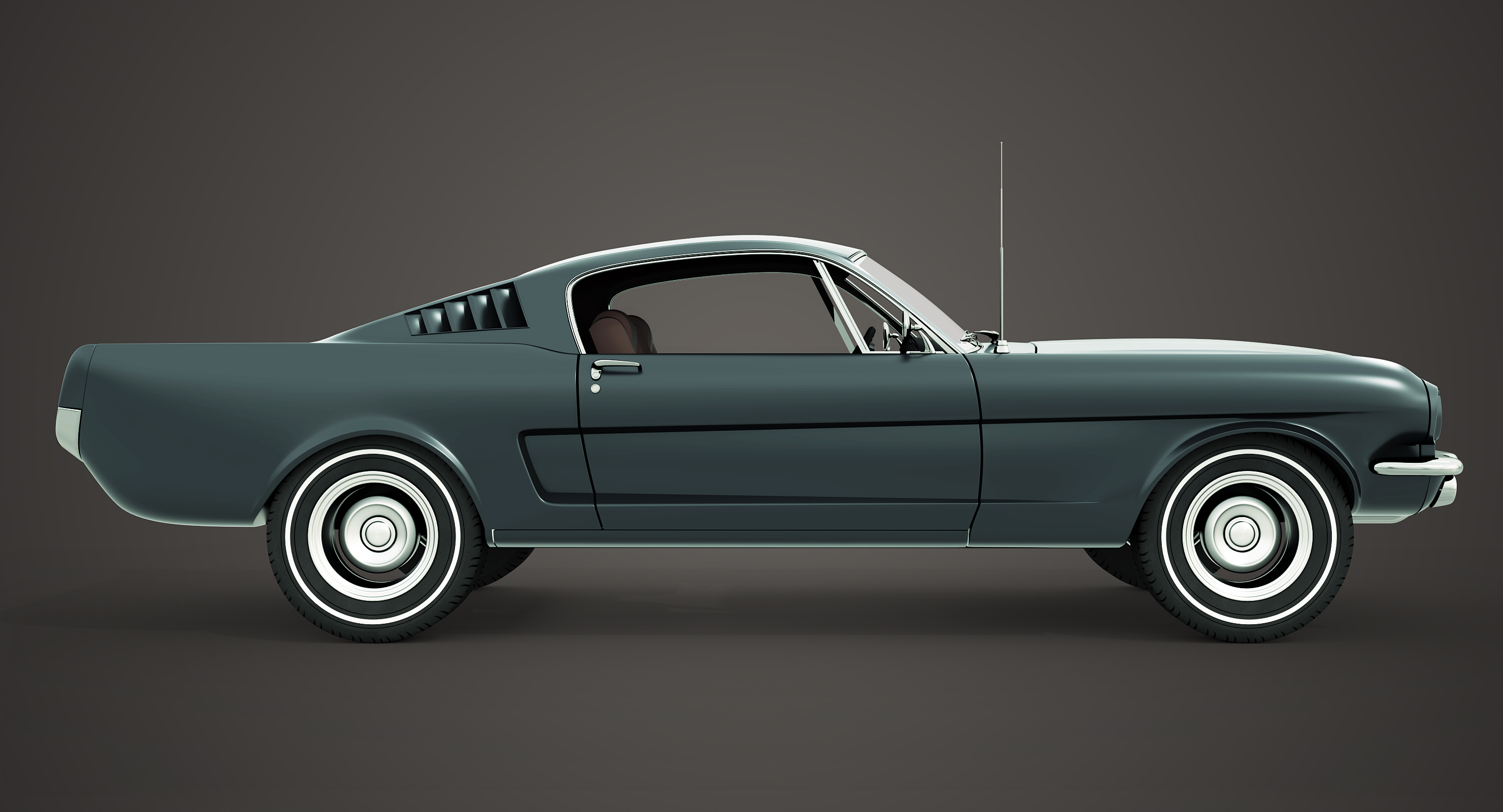 3d model custom mustang