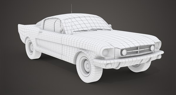 3d model custom mustang