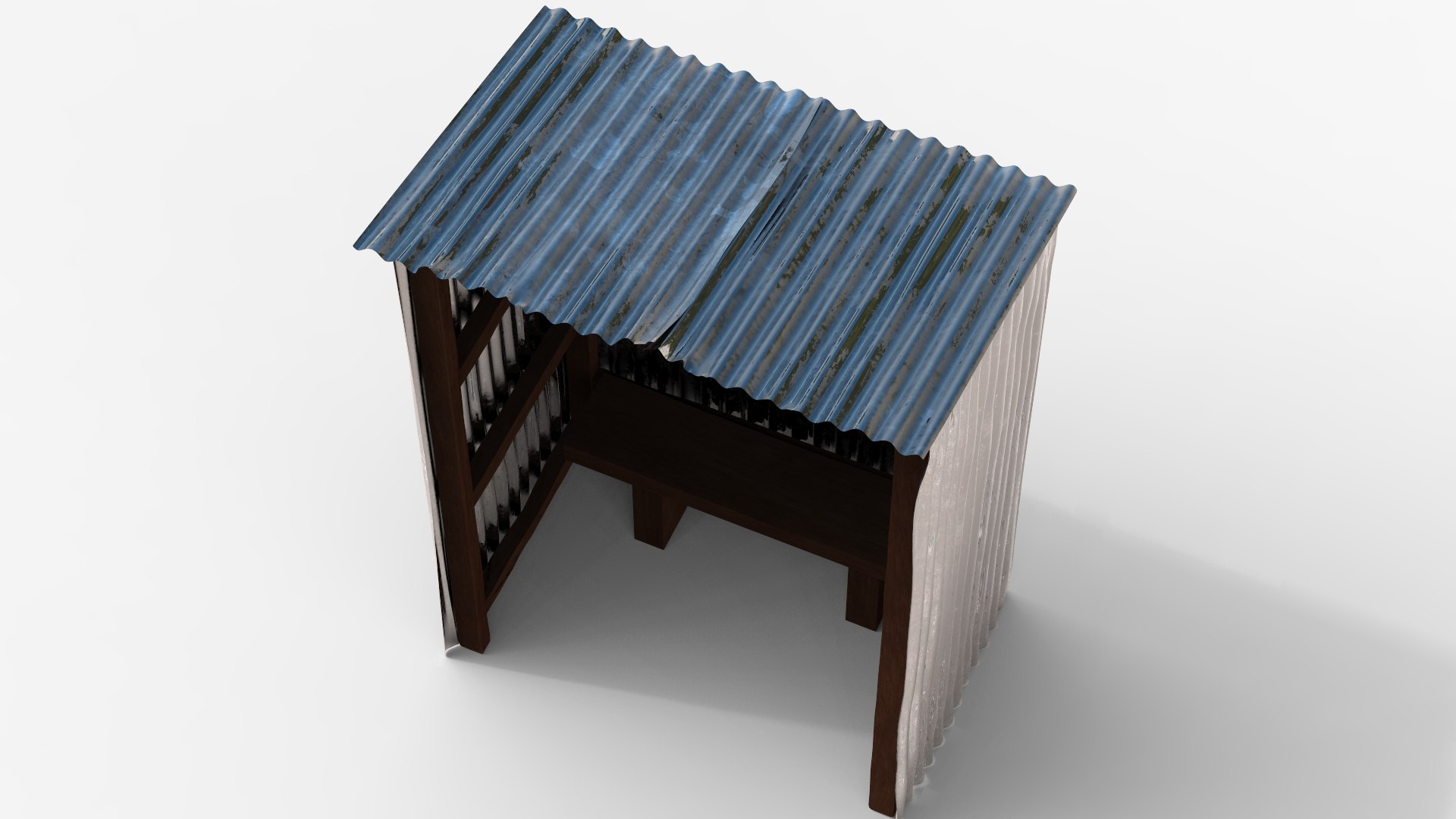 3D Sheet Metal Shack Model - TurboSquid 1582346
