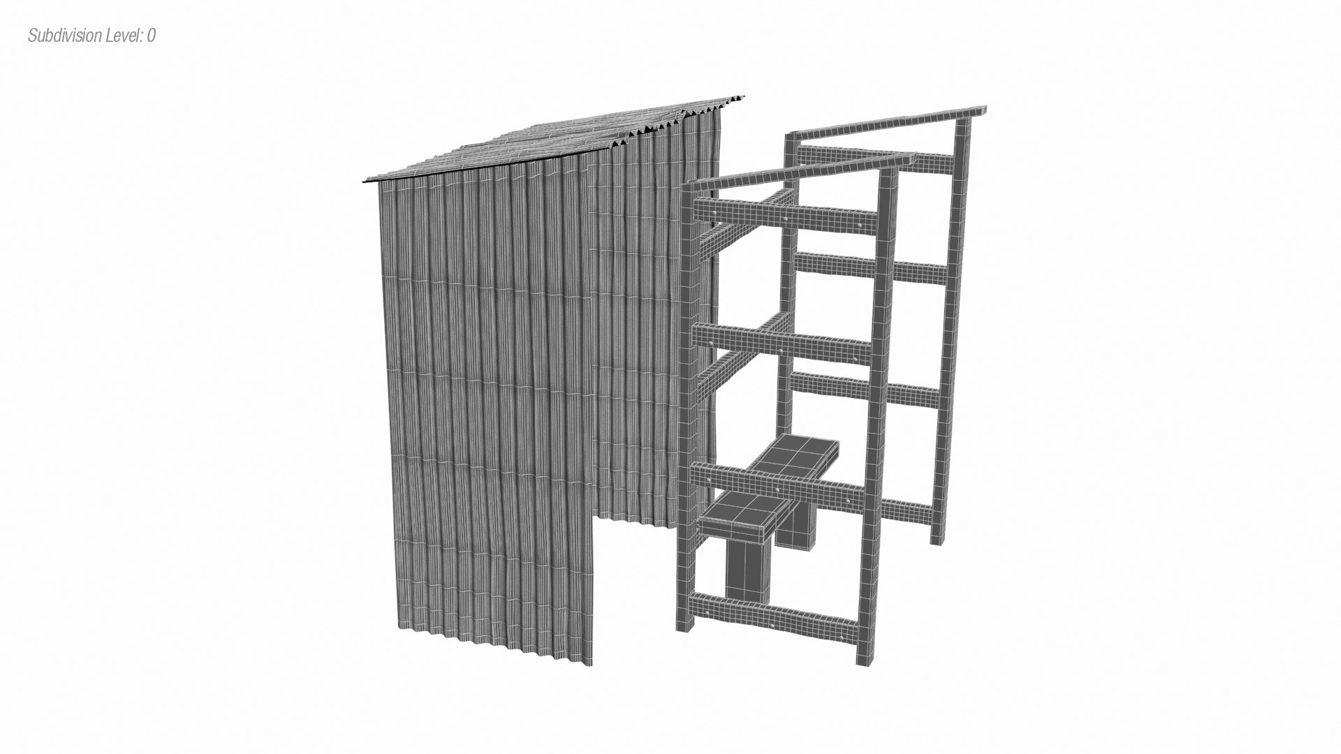 3D Sheet Metal Shack Model - TurboSquid 1582346