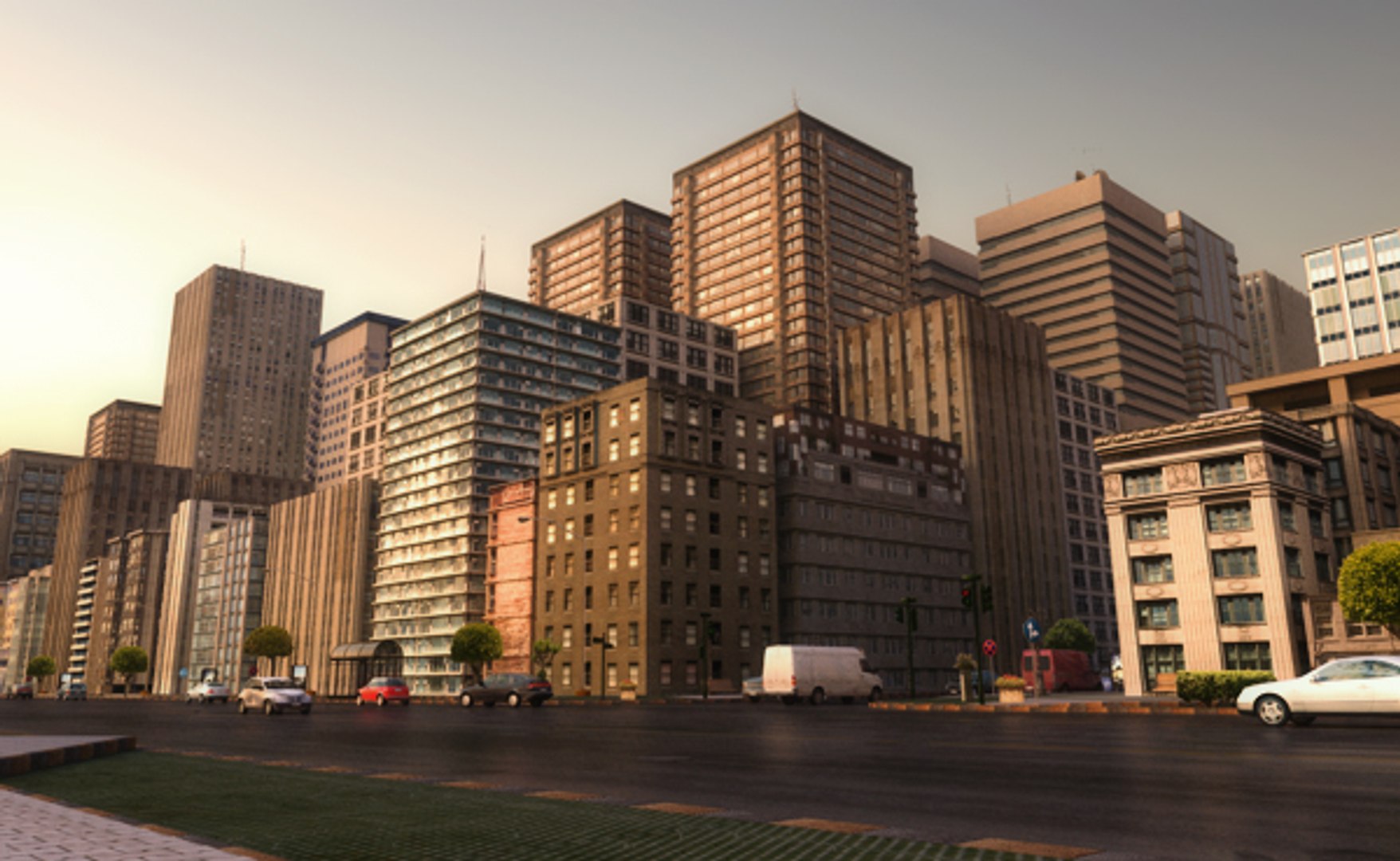 Street Corner 3d Model