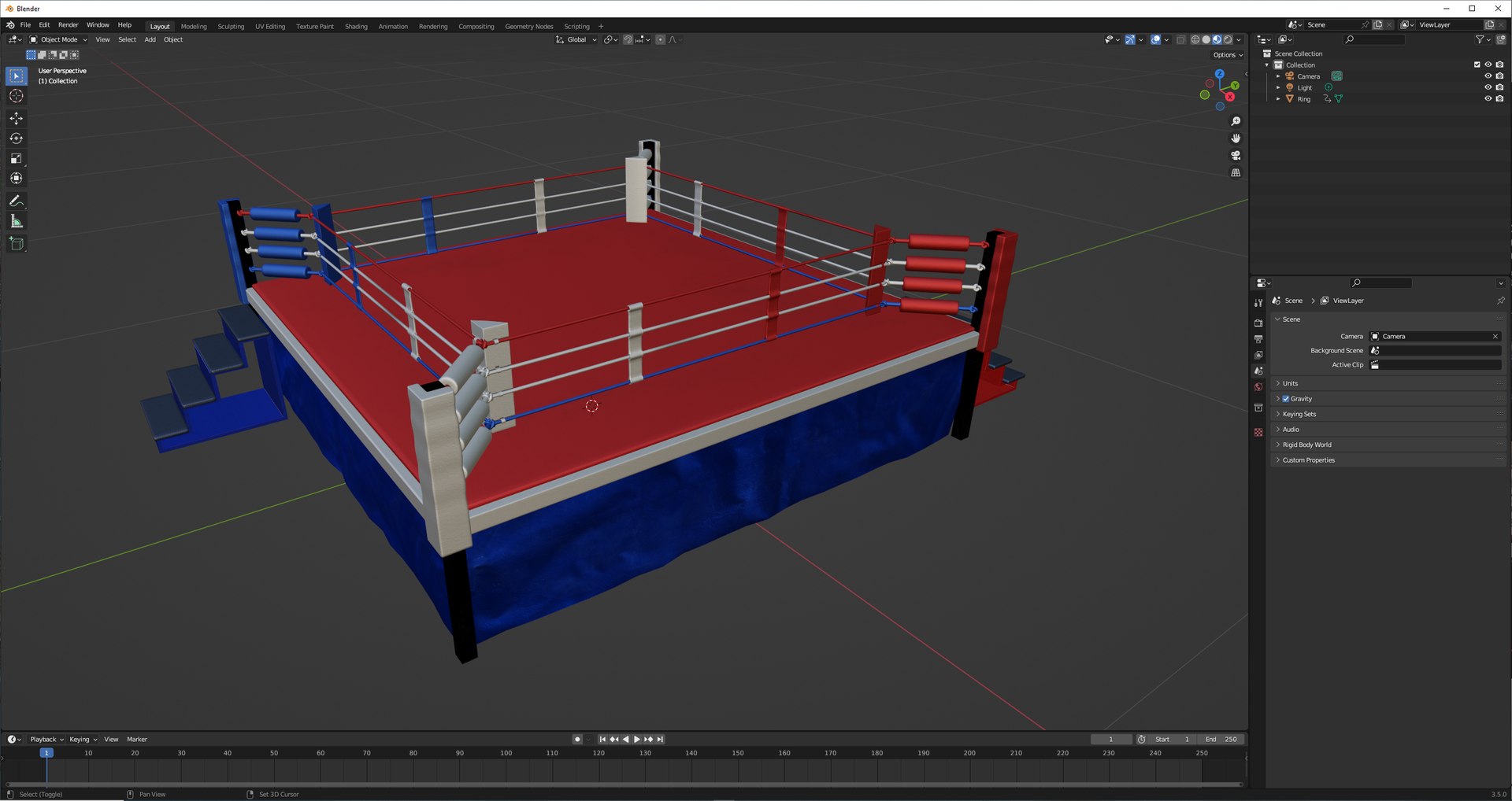 Boxing Ring 3D Model - TurboSquid 2080343