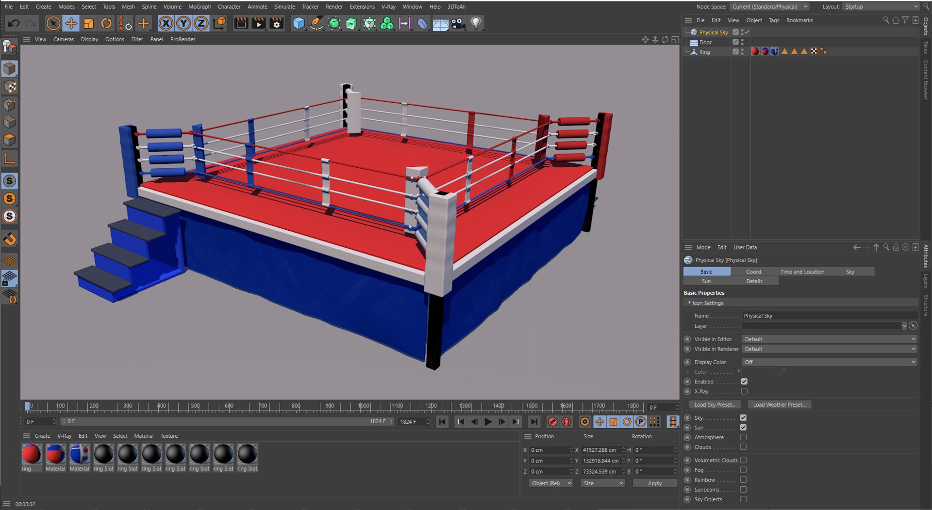 Boxing Ring 3D Model - TurboSquid 2080343