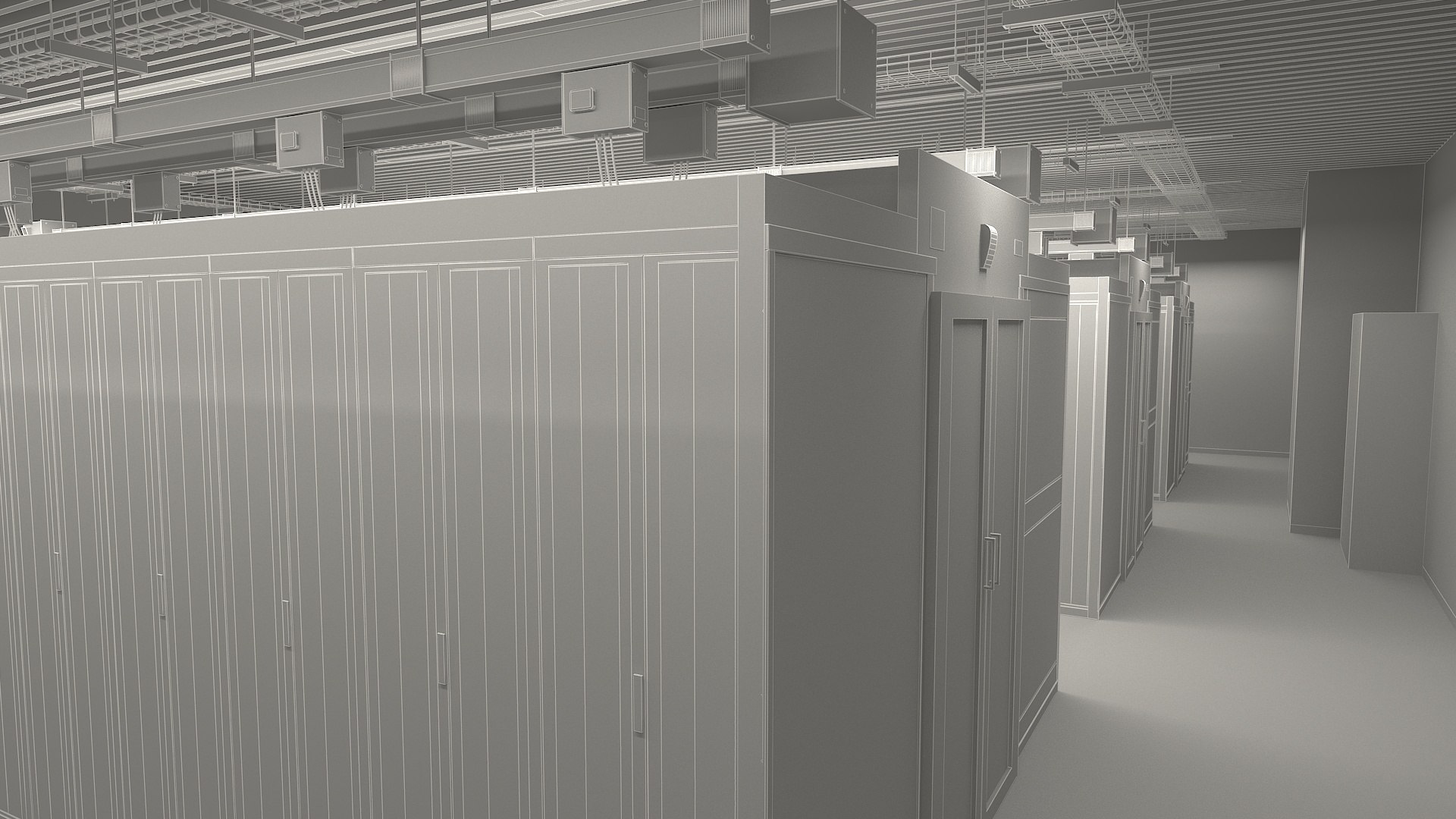 Modern Computer Server Room 2 3D Model - TurboSquid 2258509