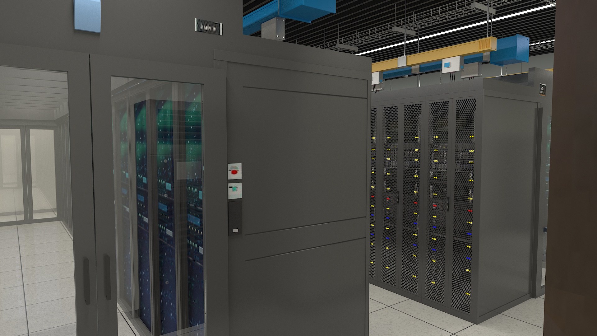 Modern Computer Server Room 2 3D Model - TurboSquid 2258509